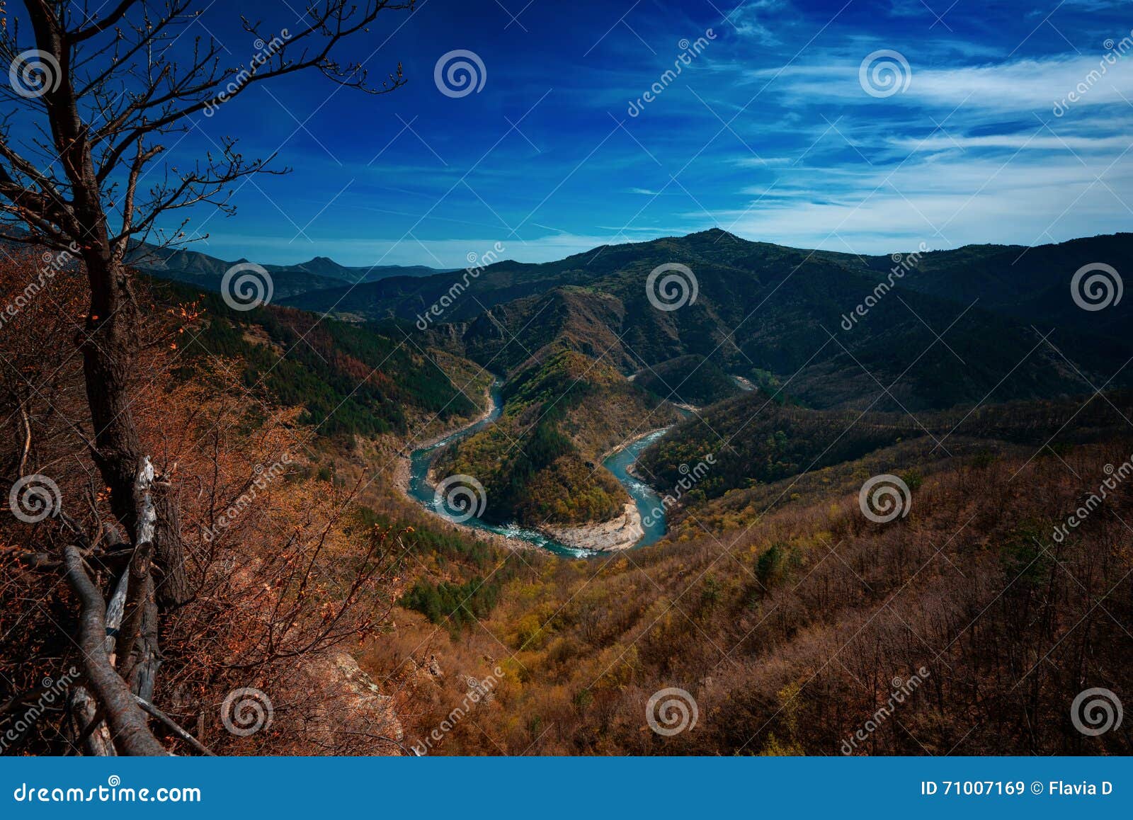 Sunrise Along the Arda River, Eastern Rhodopes, Bulgaria Stock Image ...