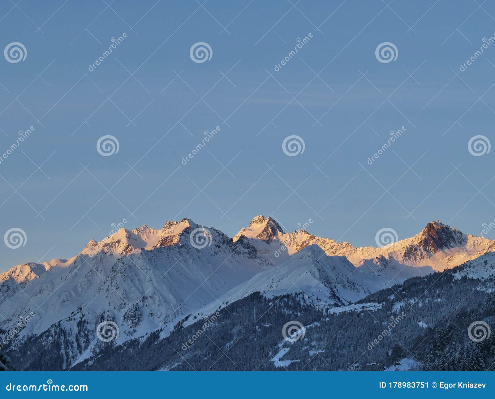 Sunrise in the Alps stock image. Image of blue, nature - 178983751