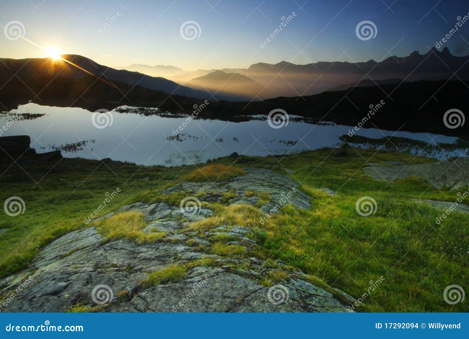Sunrise in the Alps, France Stock Photo - Image of environment, dawn ...
