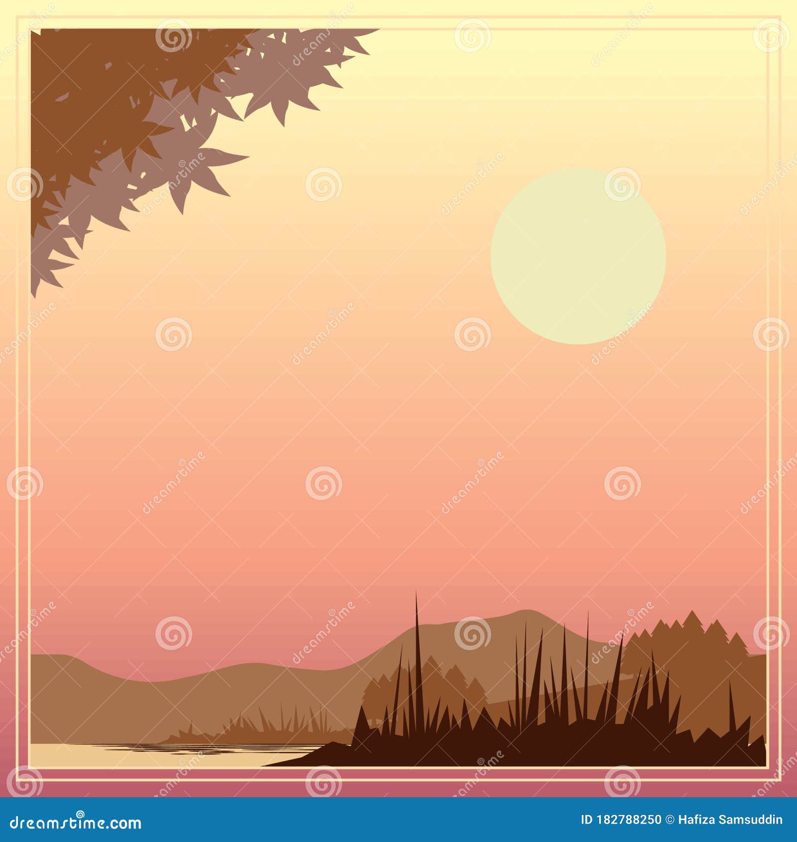 Sunrise background design stock vector. Illustration of sunrise - 182788250