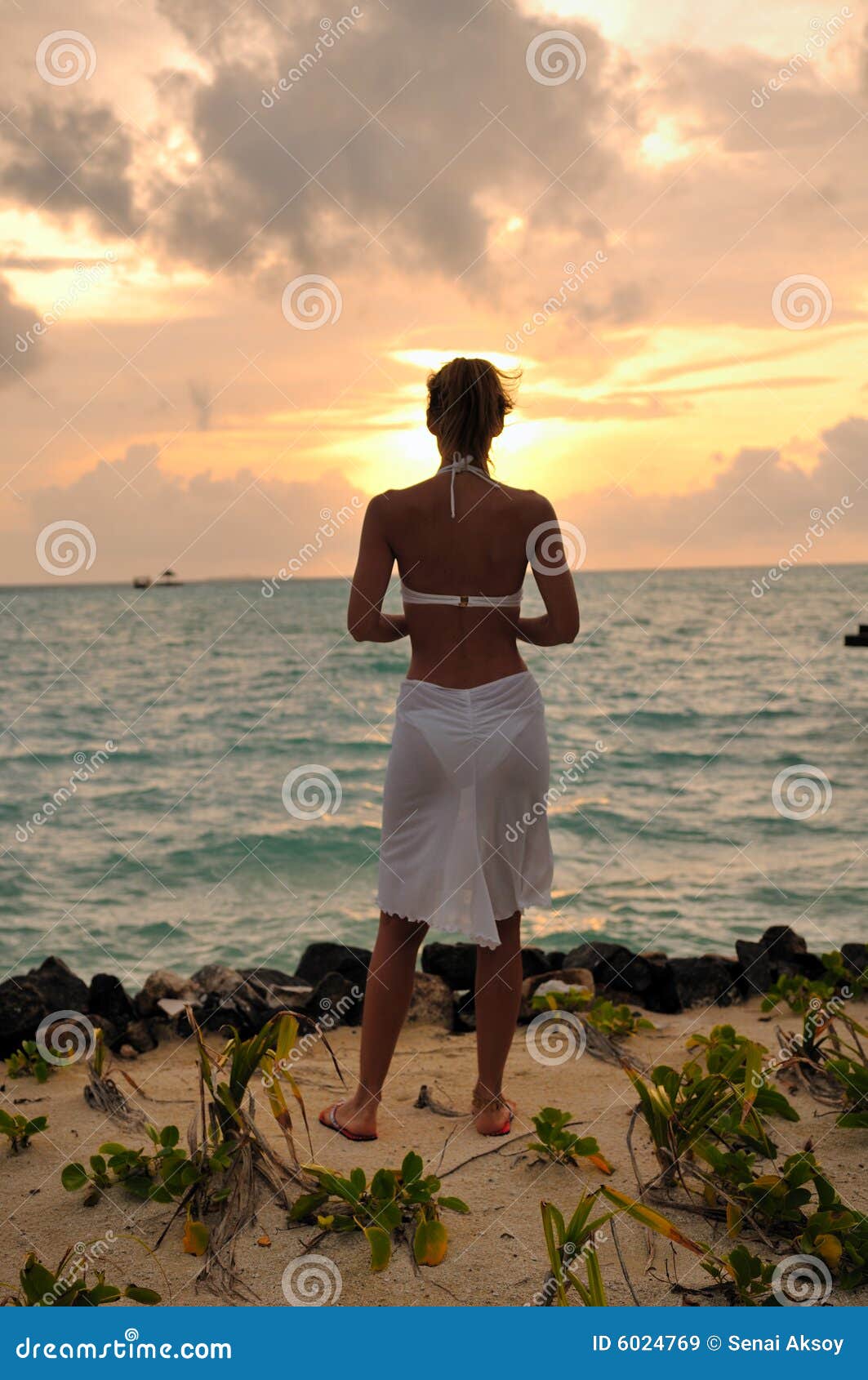 Sunrise Beach Girl stock image. Image of affectionate - 6024769