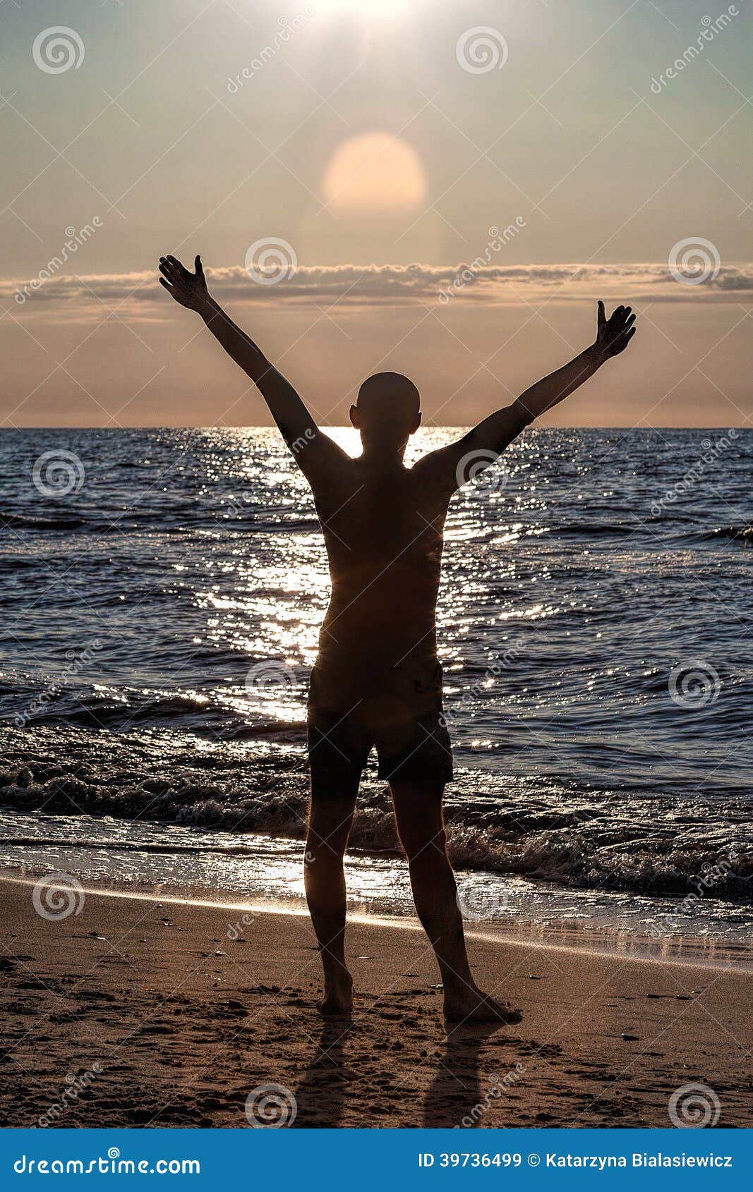 Sunrise on the beach stock image. Image of sunrise, strenght - 39736499