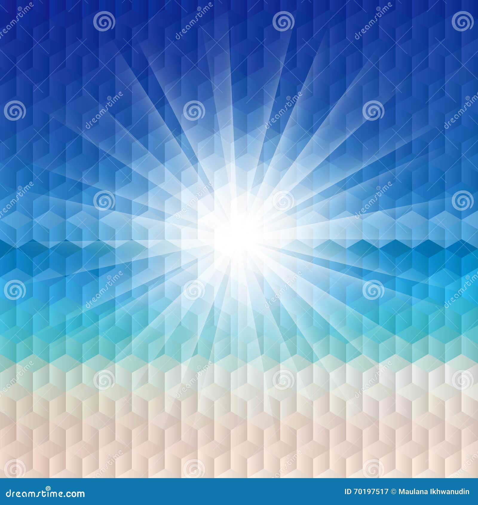 Sunrise on the Beach stock vector. Illustration of ocean - 70197517