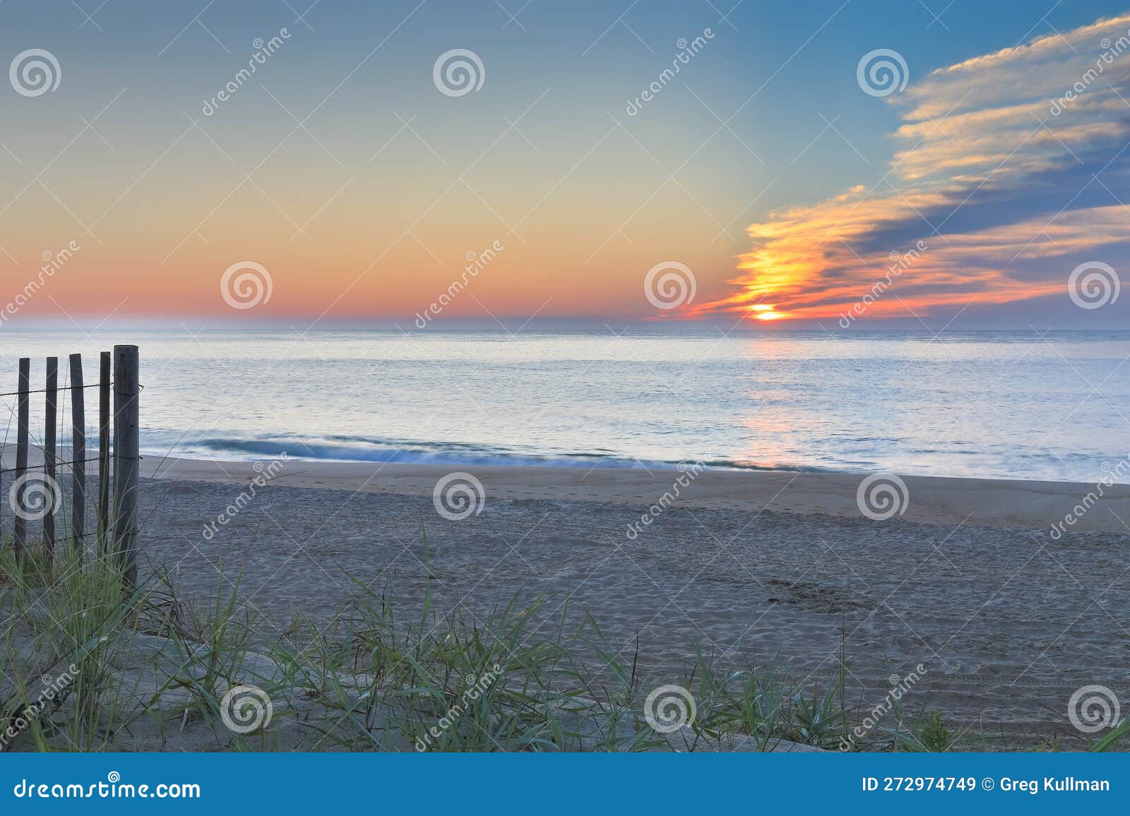 Sunrise at Bethany Beach, Deleware Stock Image - Image of surf, clouds ...