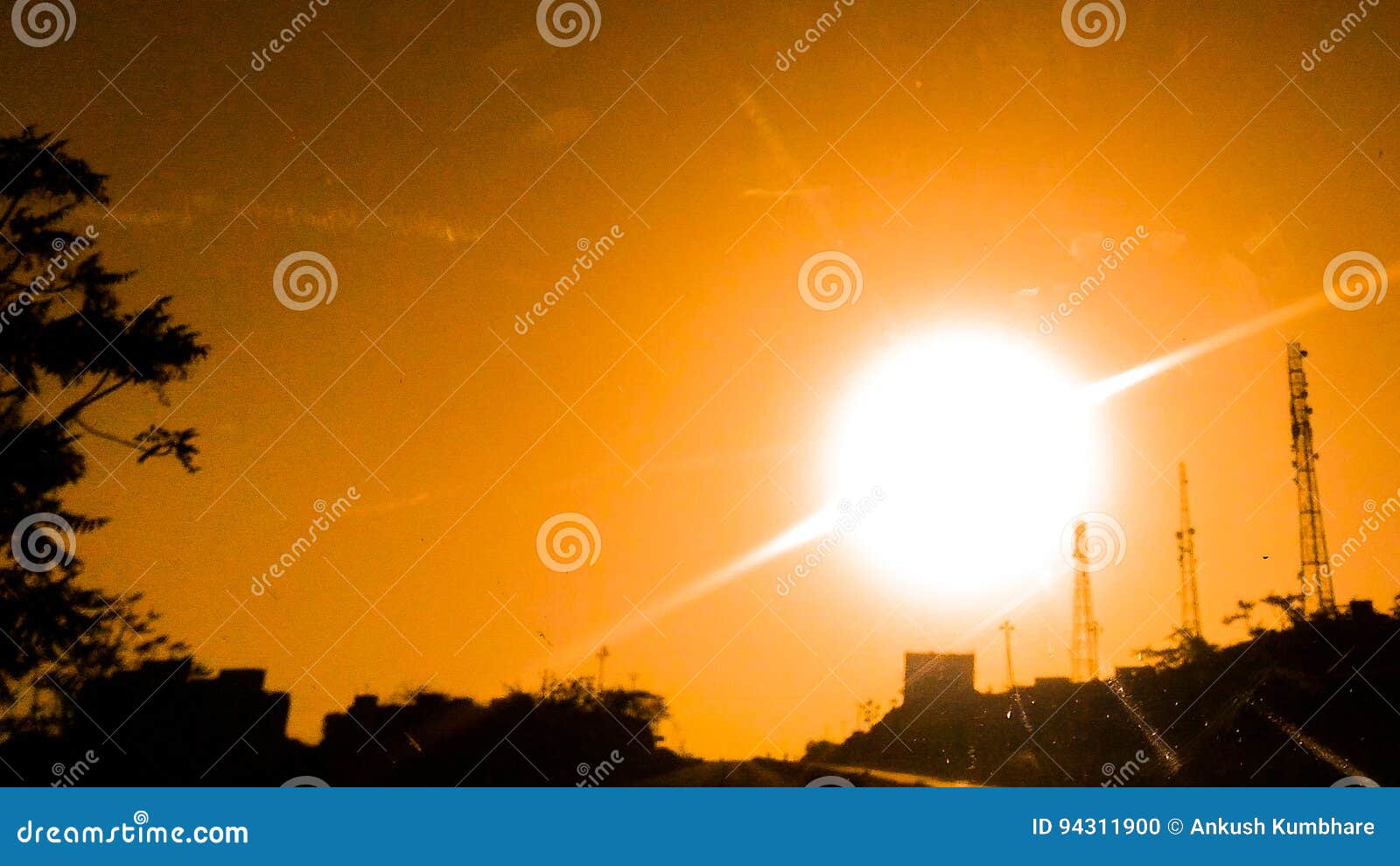 Sunrise stock photo. Image of lovely, landscape, tree - 94311900