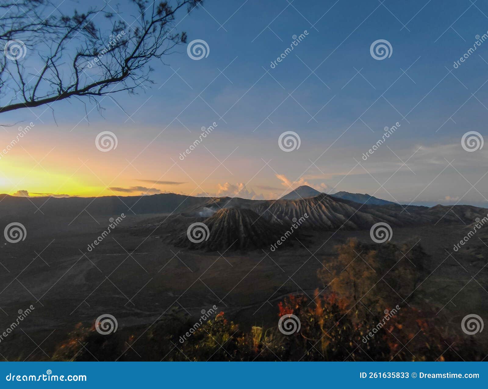 Sunrise from Bromo Mountain Stock Image - Image of morning, wilderness ...