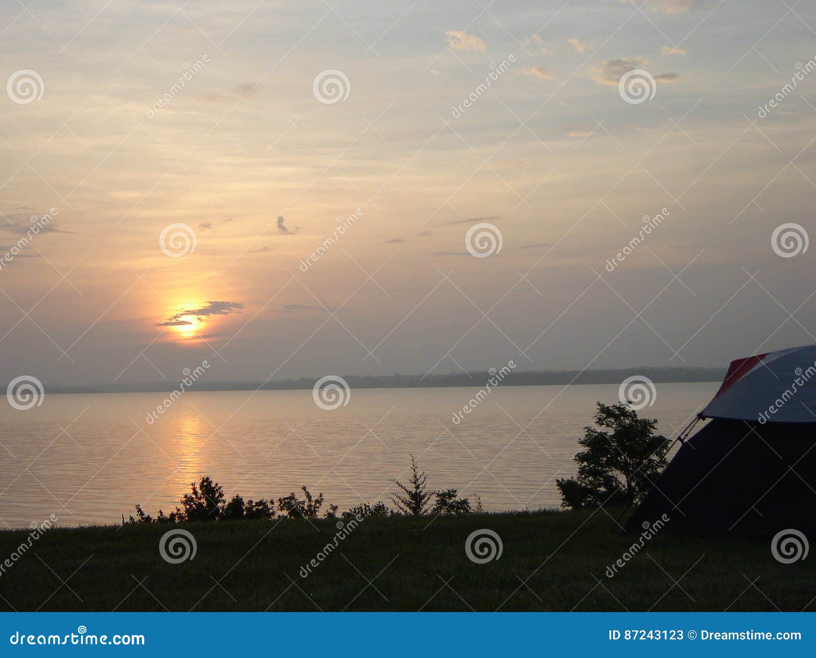 Sunrise at camp stock image. Image of tent, morning, sunrise - 87243123