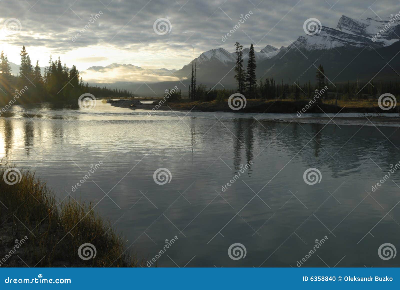 Sunrise in Canadian Rockies Stock Photo - Image of weather, national ...