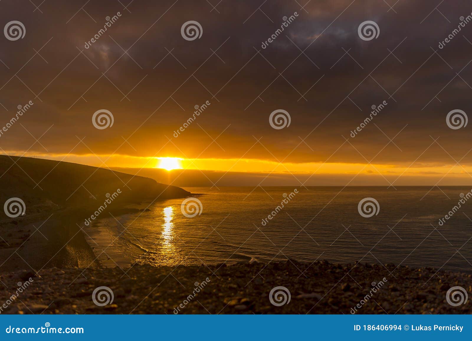 Sunrise from a Cliff with Moving Clouds in a Different Direction ...