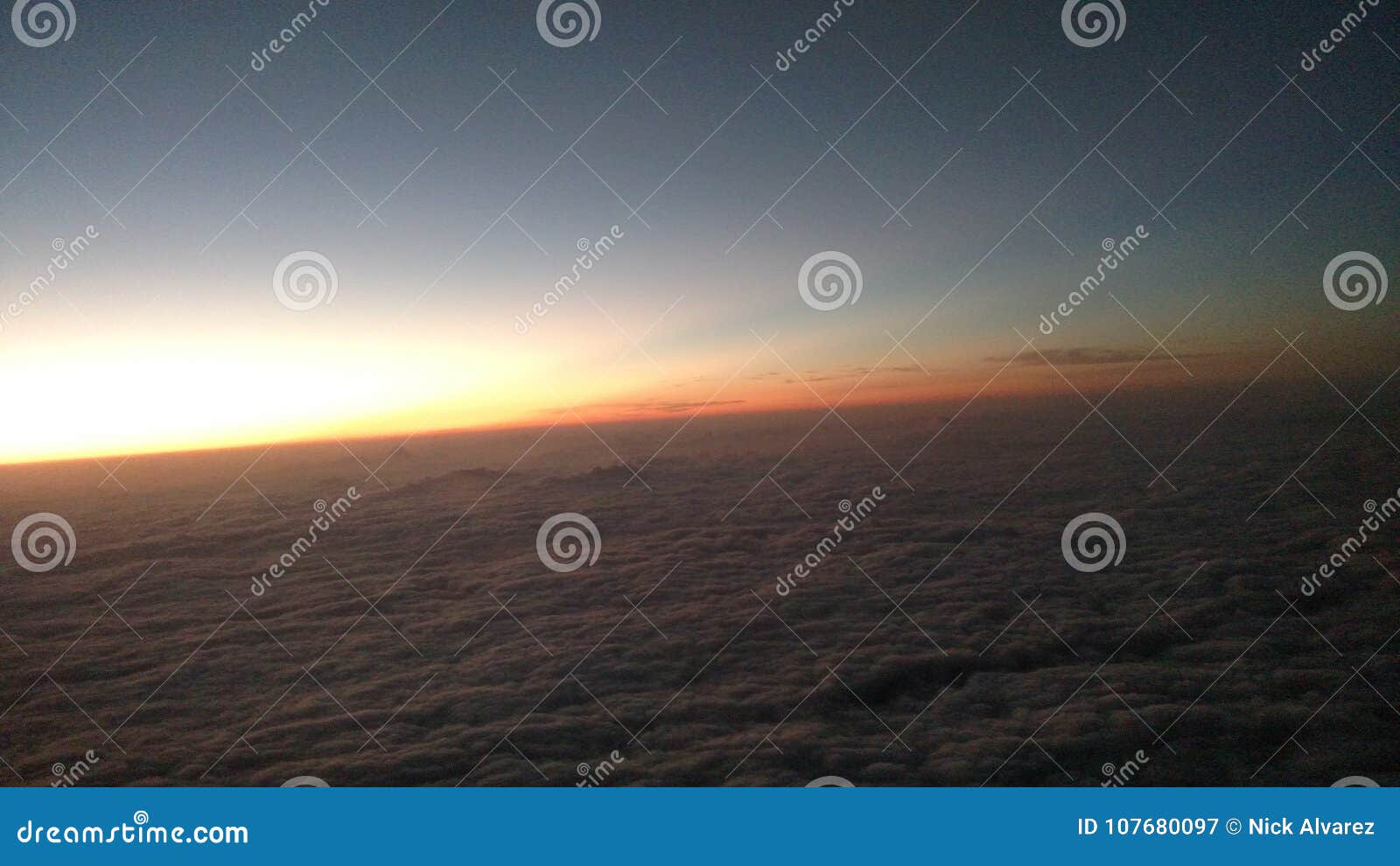 Sunrise from above stock image. Image of sunrise, skyview - 107680097
