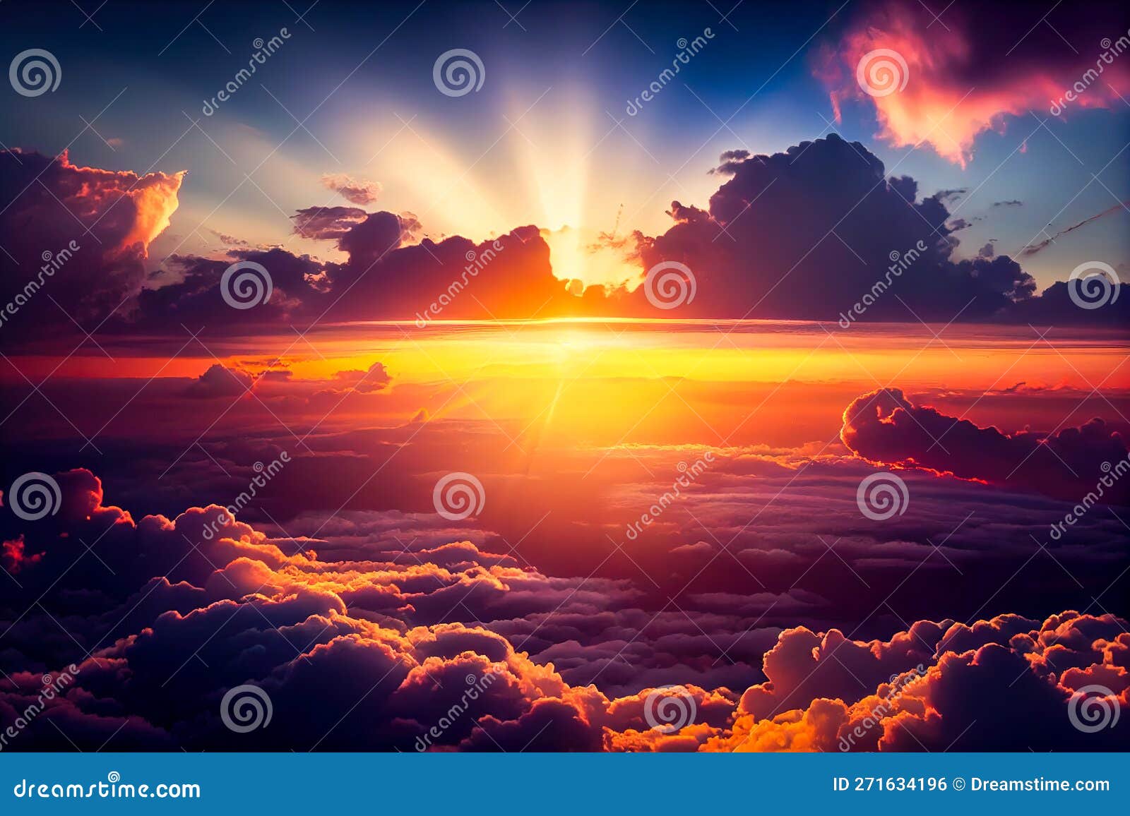 Sunrise in the Clouds Dramatic Sunrise. Generative AI, Generative, AI ...