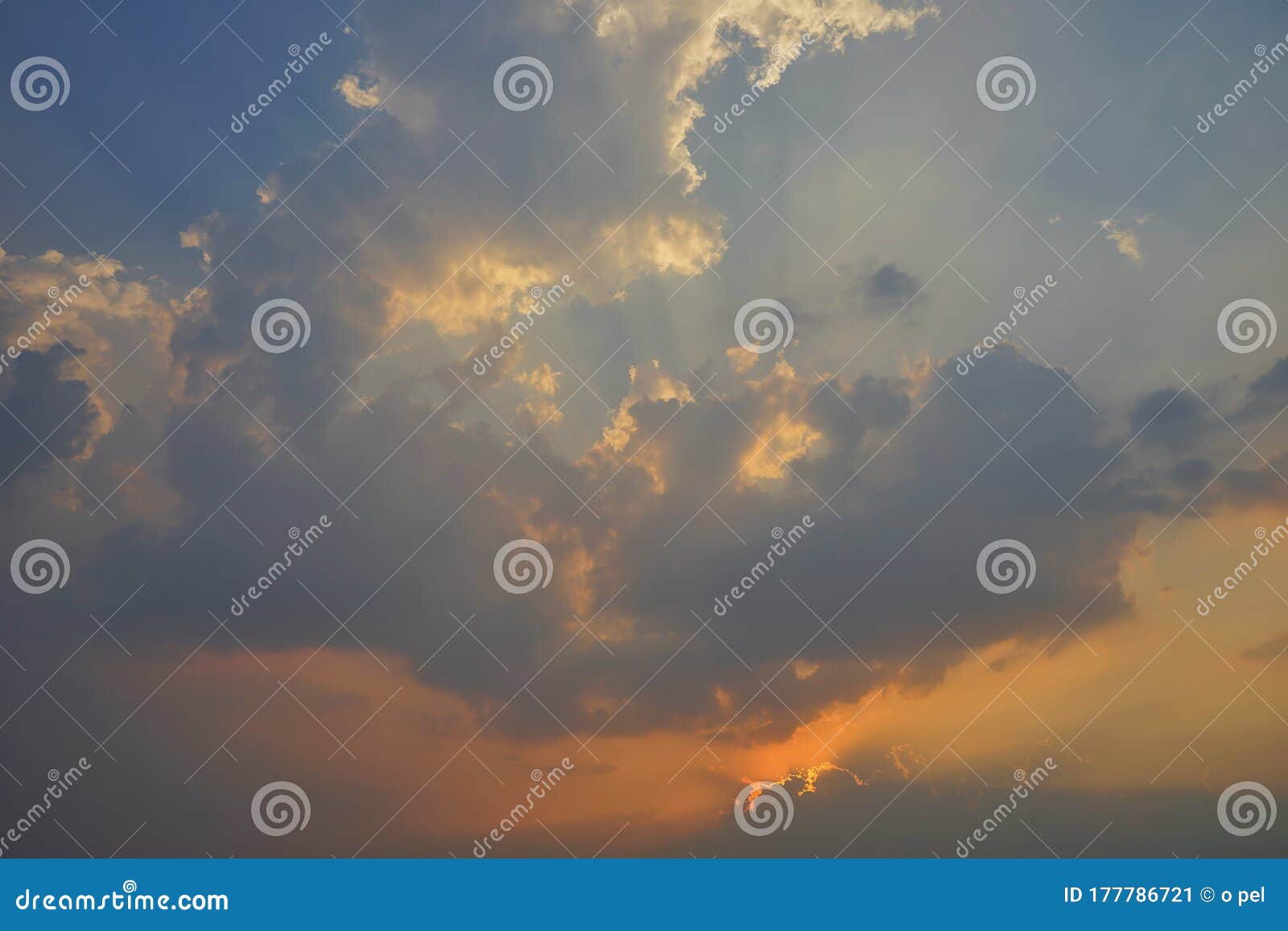 Sunrise with Clouds,light Rays and Other Atmospheric Effect Stock Image ...