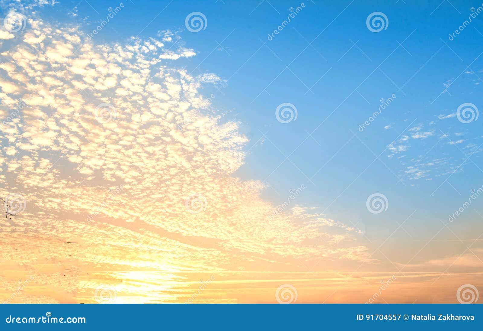Sunrise - Cloudy Sky Abstract Background. Smooth Gradient Background ...