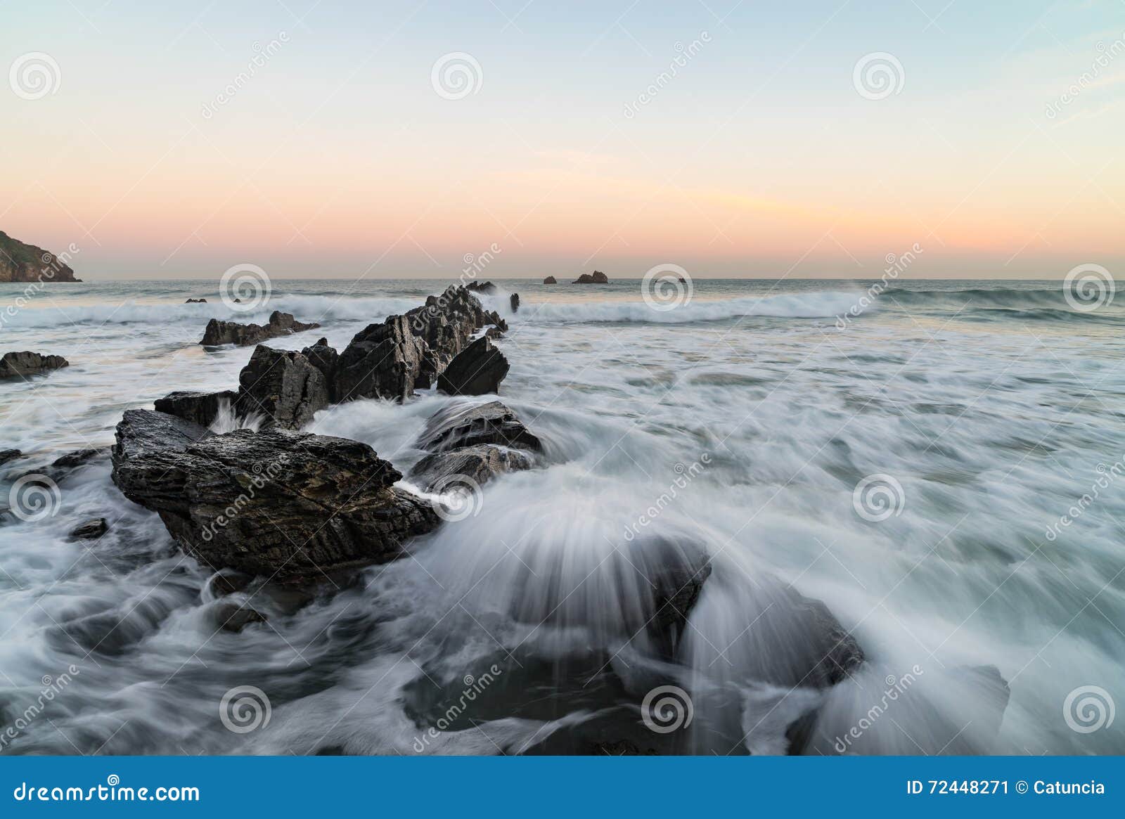 Sunrise at the Coast - the Bay of Biskay Stock Image - Image of sunrise ...