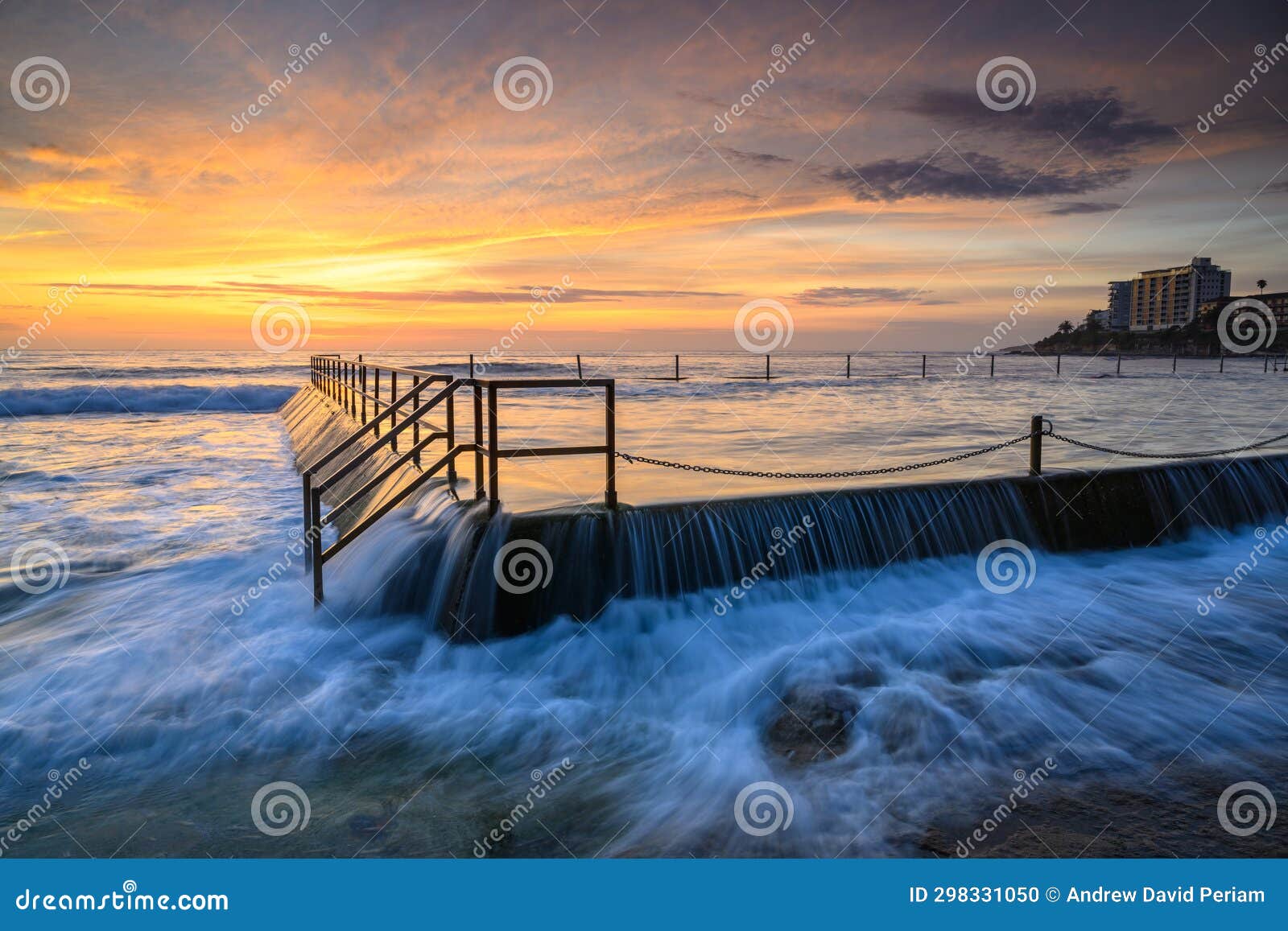 Sunrise at Cronulla Beach in Sydney Stock Photo - Image of people ...