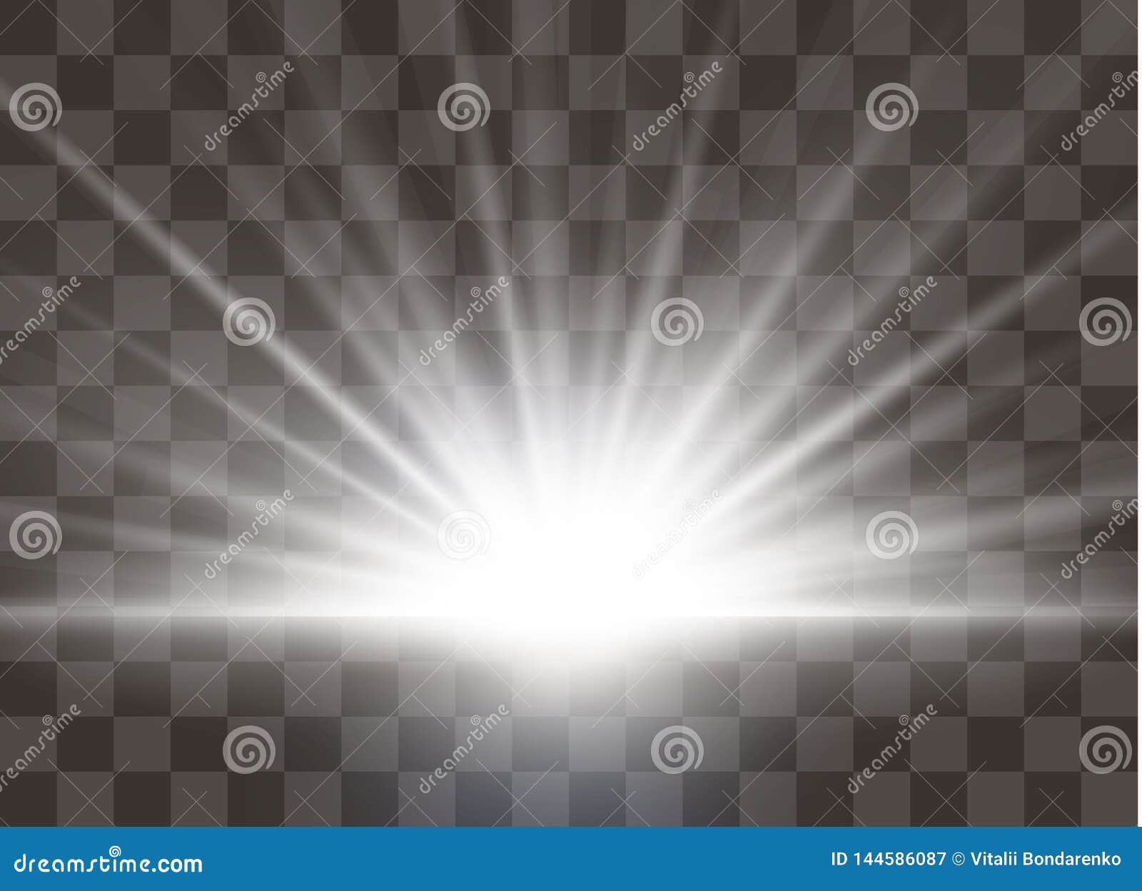 Sunrise, Dawn. Vector Transparent Sunlight. Special Lens Flare Light ...