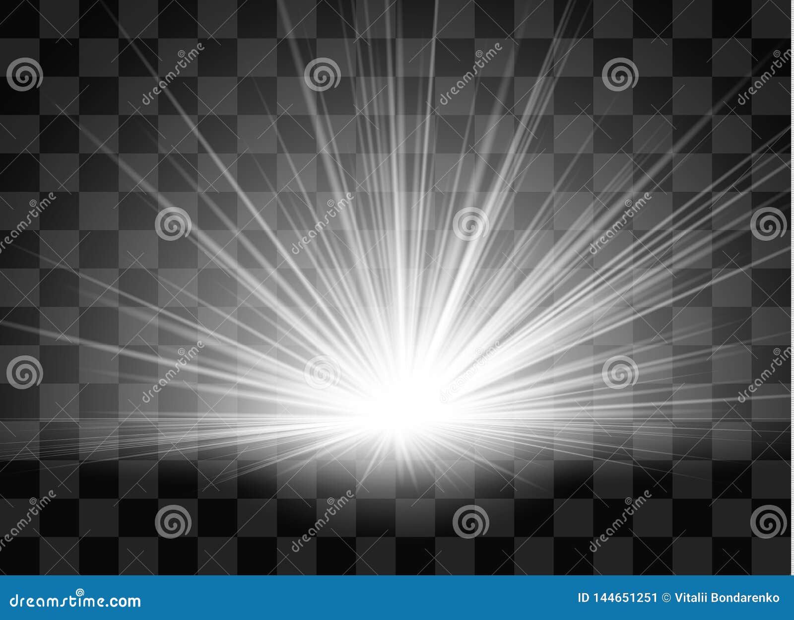 Sunrise, Dawn. Vector Transparent Sunlight. Special Lens Flare Light ...