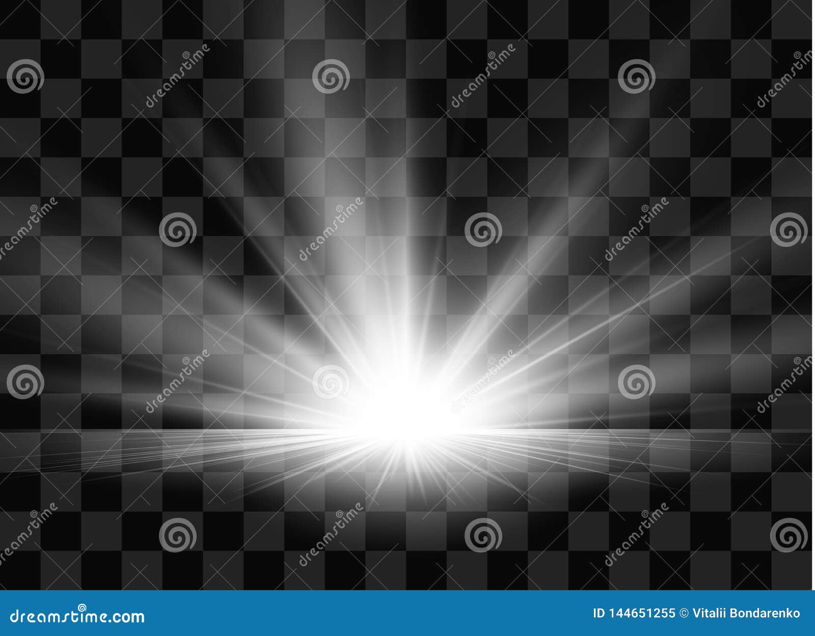 Sunrise, Dawn. Vector Transparent Sunlight. Special Lens Flare Light ...