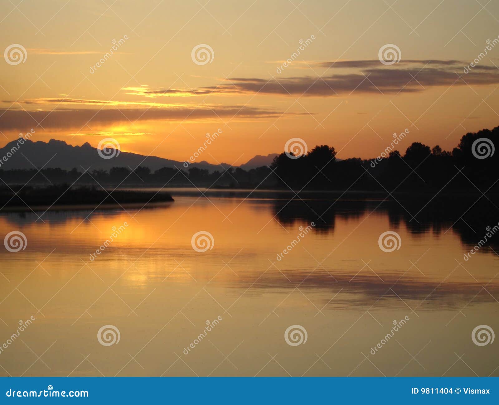 Sunrise on Delta stock photo. Image of marsh, tranquil - 9811404