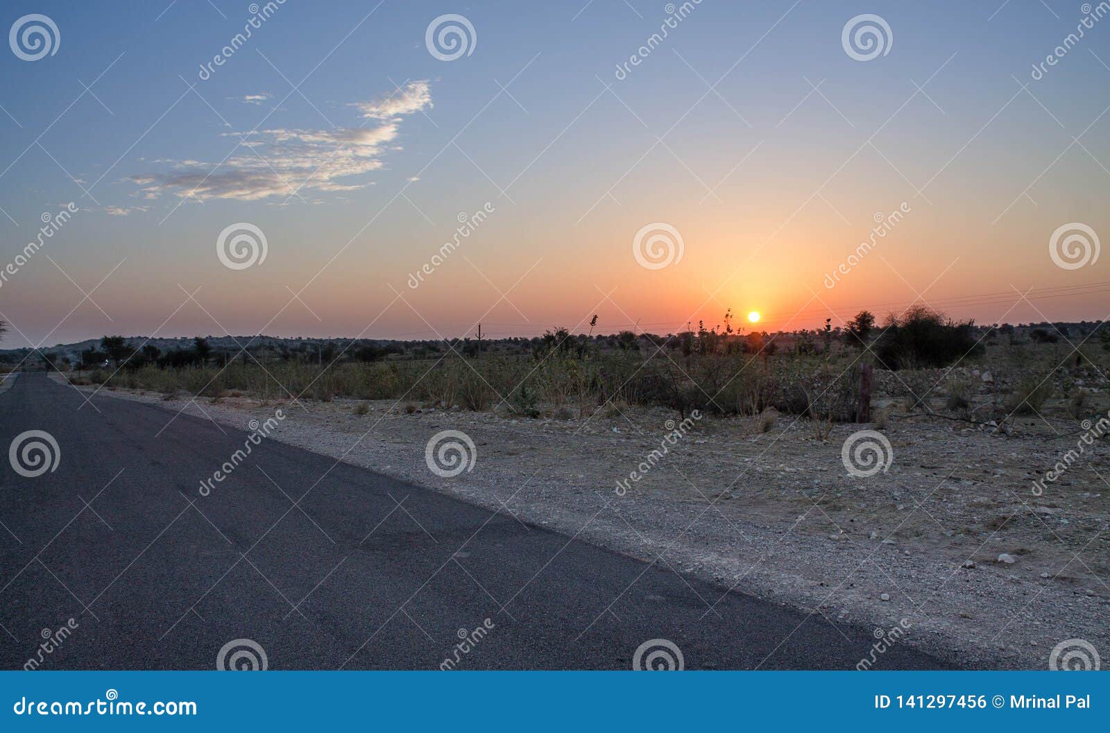 Sunrise in Desert stock photo. Image of nature, sand - 141297456