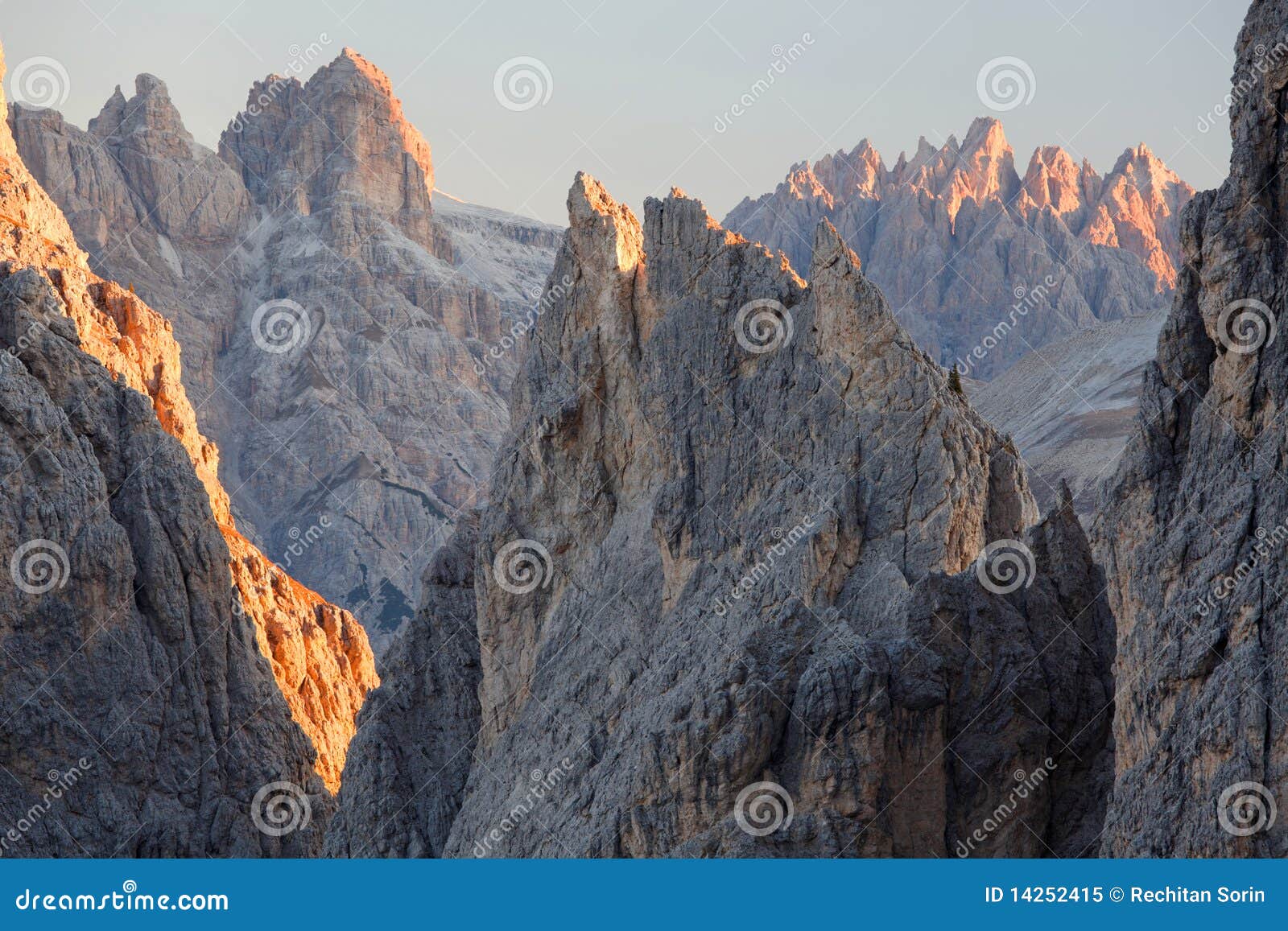 Sunrise in the Dolomites stock image. Image of impressive - 14252415