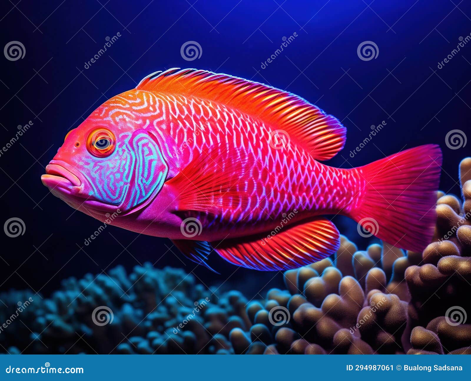 Sunrise dottyback stock illustration. Illustration of life - 294987061