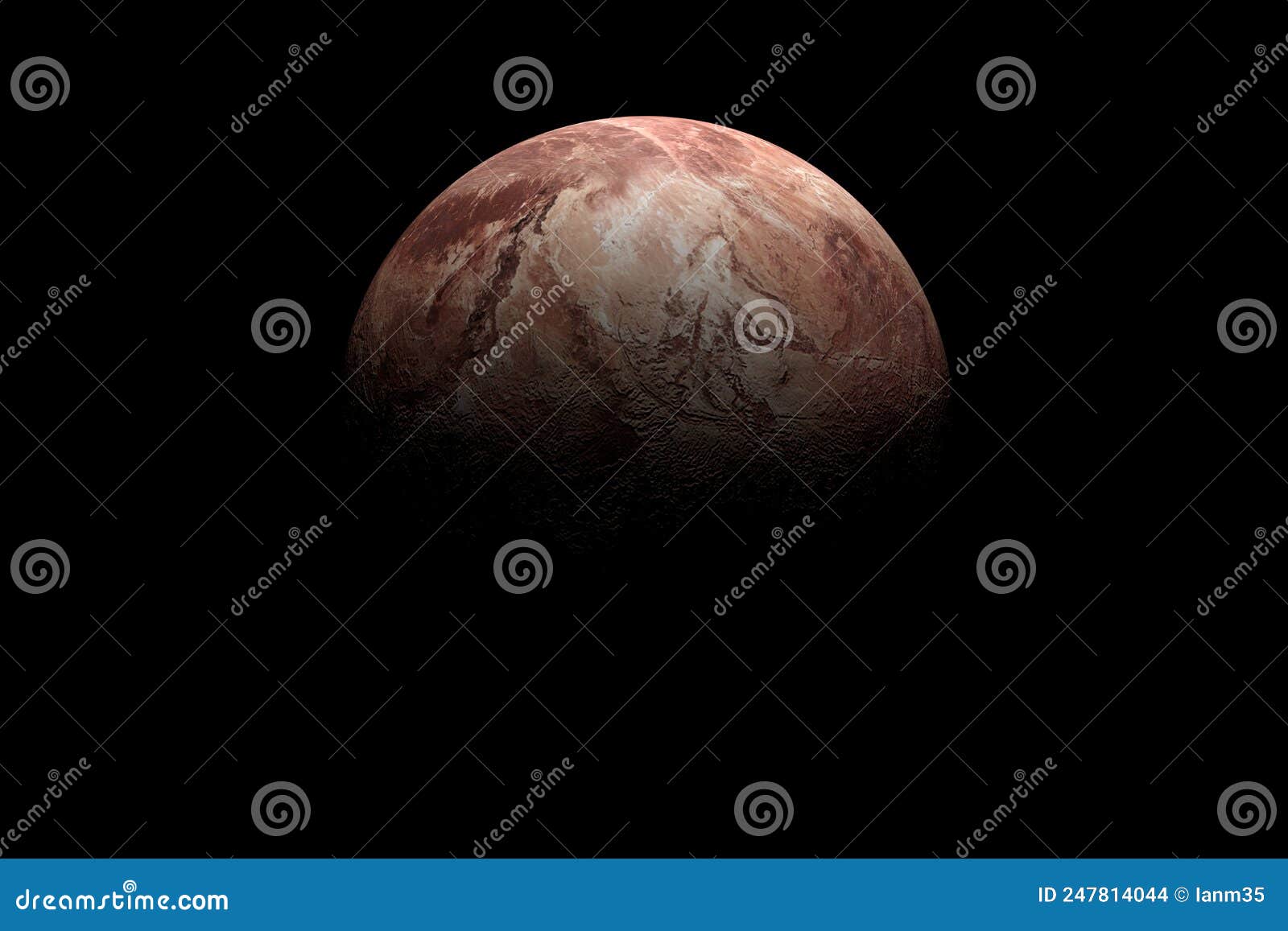 Sunrise in Dwarf Planet Makemake in the Outer Space. 3d Render Stock ...
