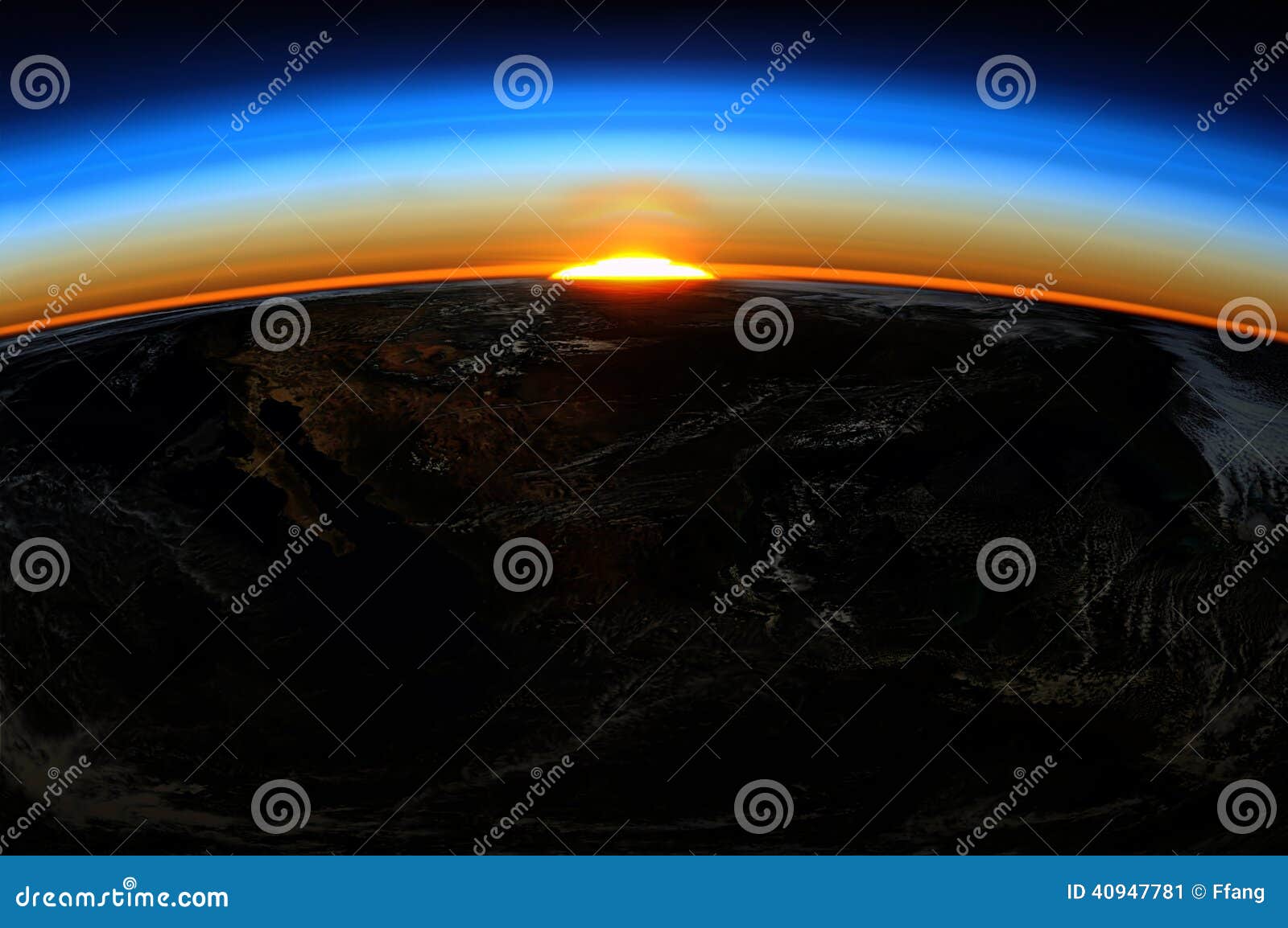 Sunrise of Earth stock image. Image of cataclysm, gold - 40947781