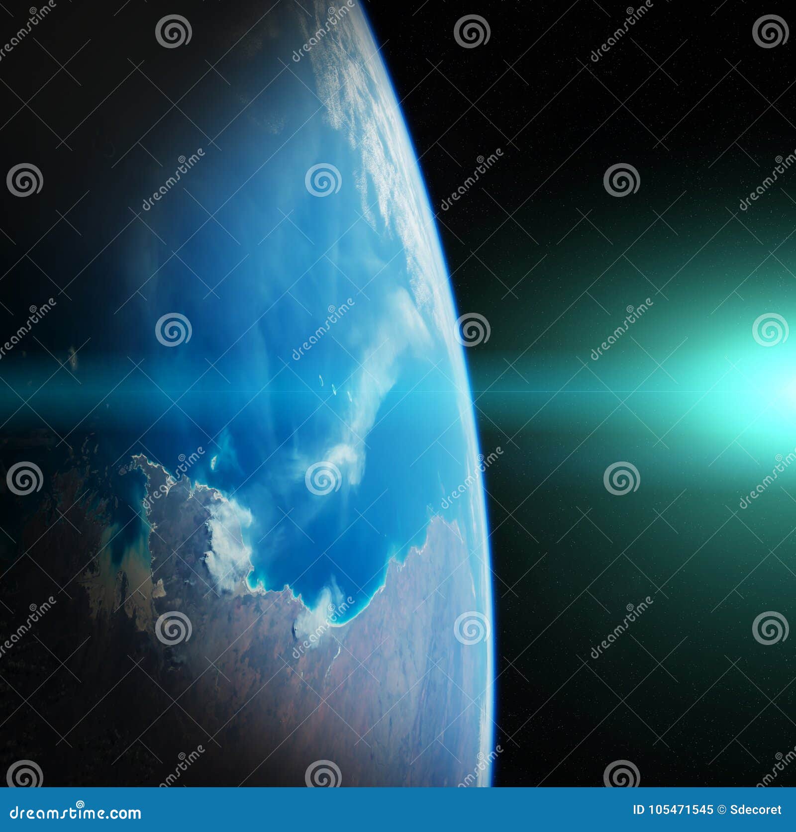 Planet Earth View 3D Rendering Elements of this Image Furnished Stock ...