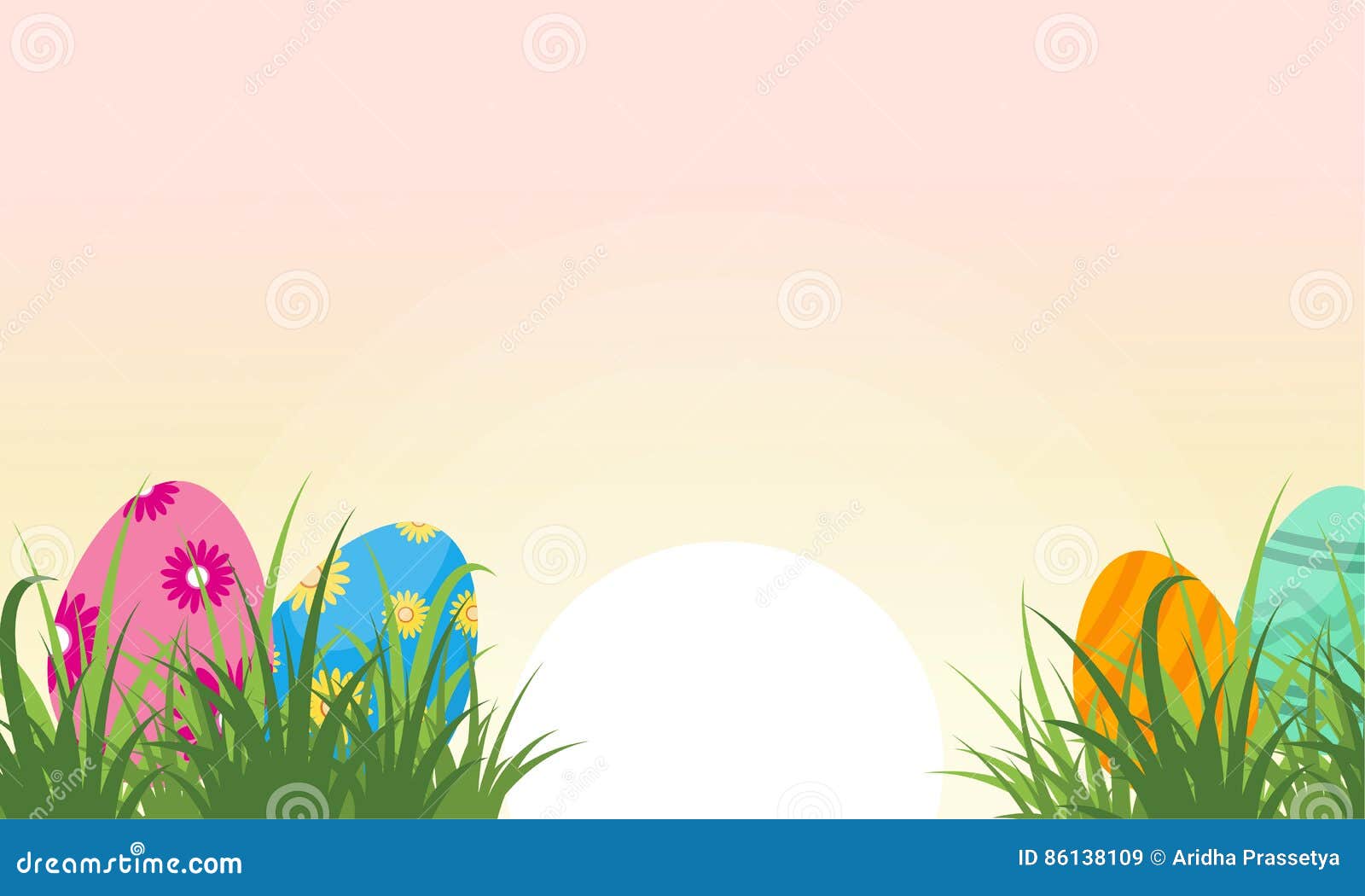 At Sunrise Easter Egg Landscape Stock Vector - Illustration of vector ...