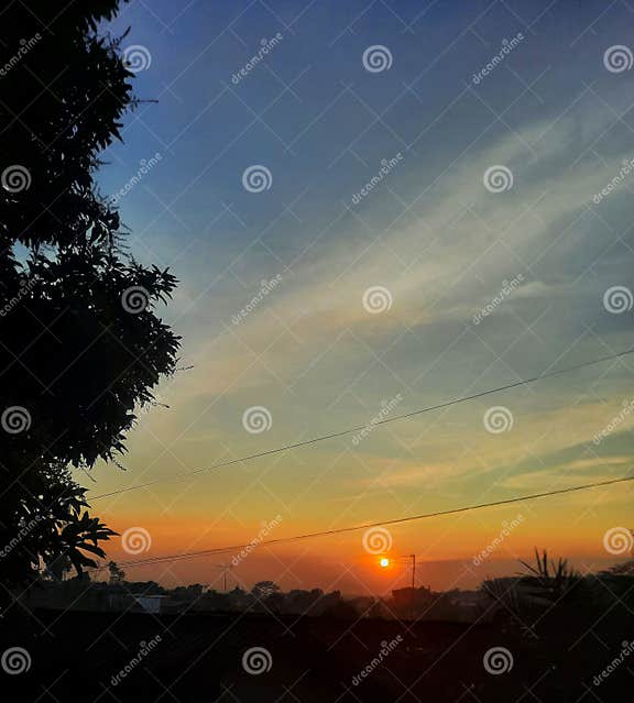 Sunrise from the Eastern Horizon Stock Image - Image of sunlight ...