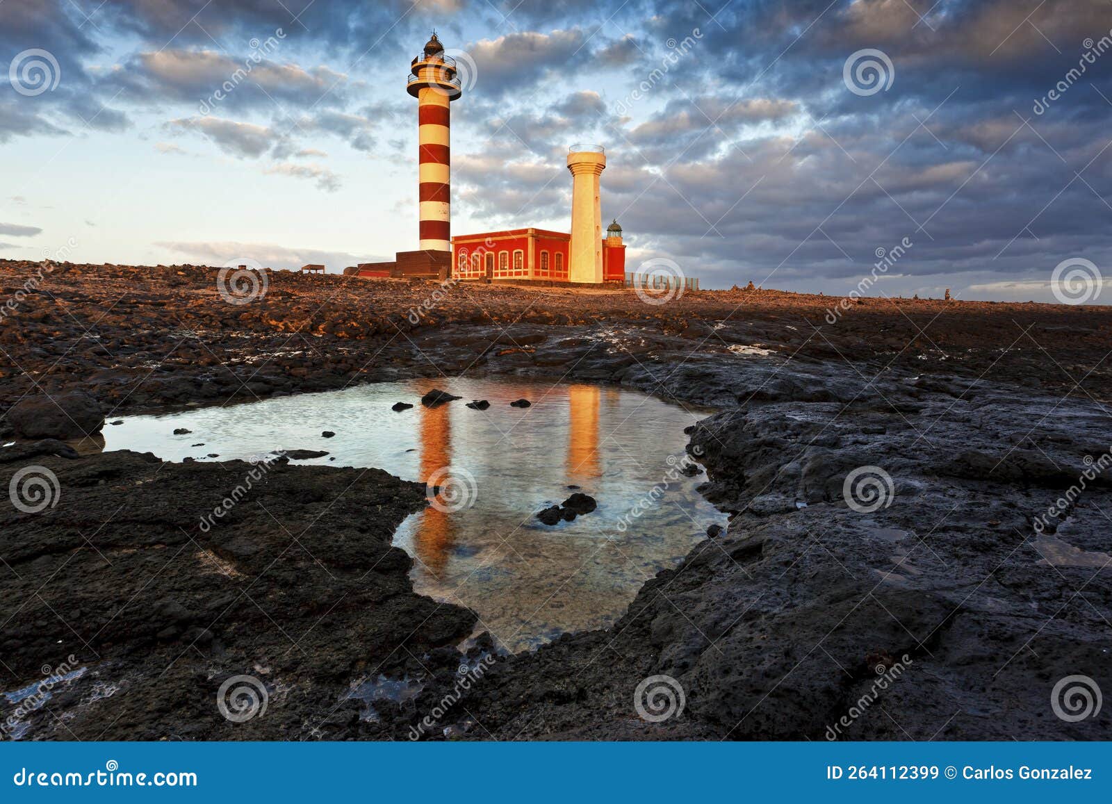 Heart-shaped Puddle in Front of the El Cotillo Lighthouse in ...
