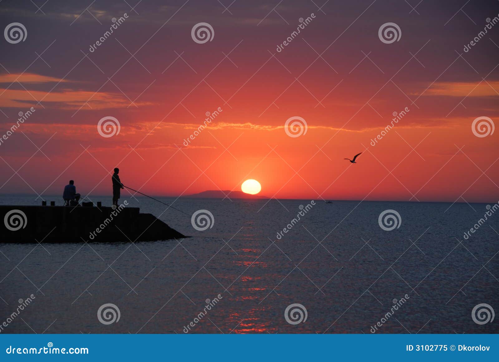 Sunrise fishing stock image. Image of nautical, retirement - 3102775