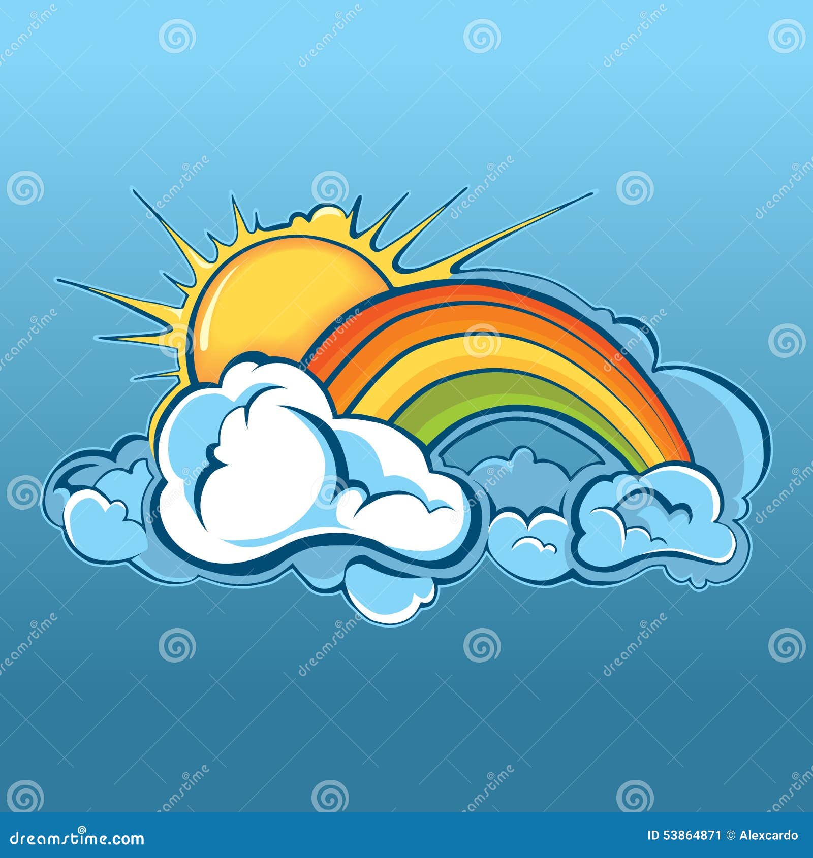 Sunrise stock vector. Illustration of light, rays, design - 53864871