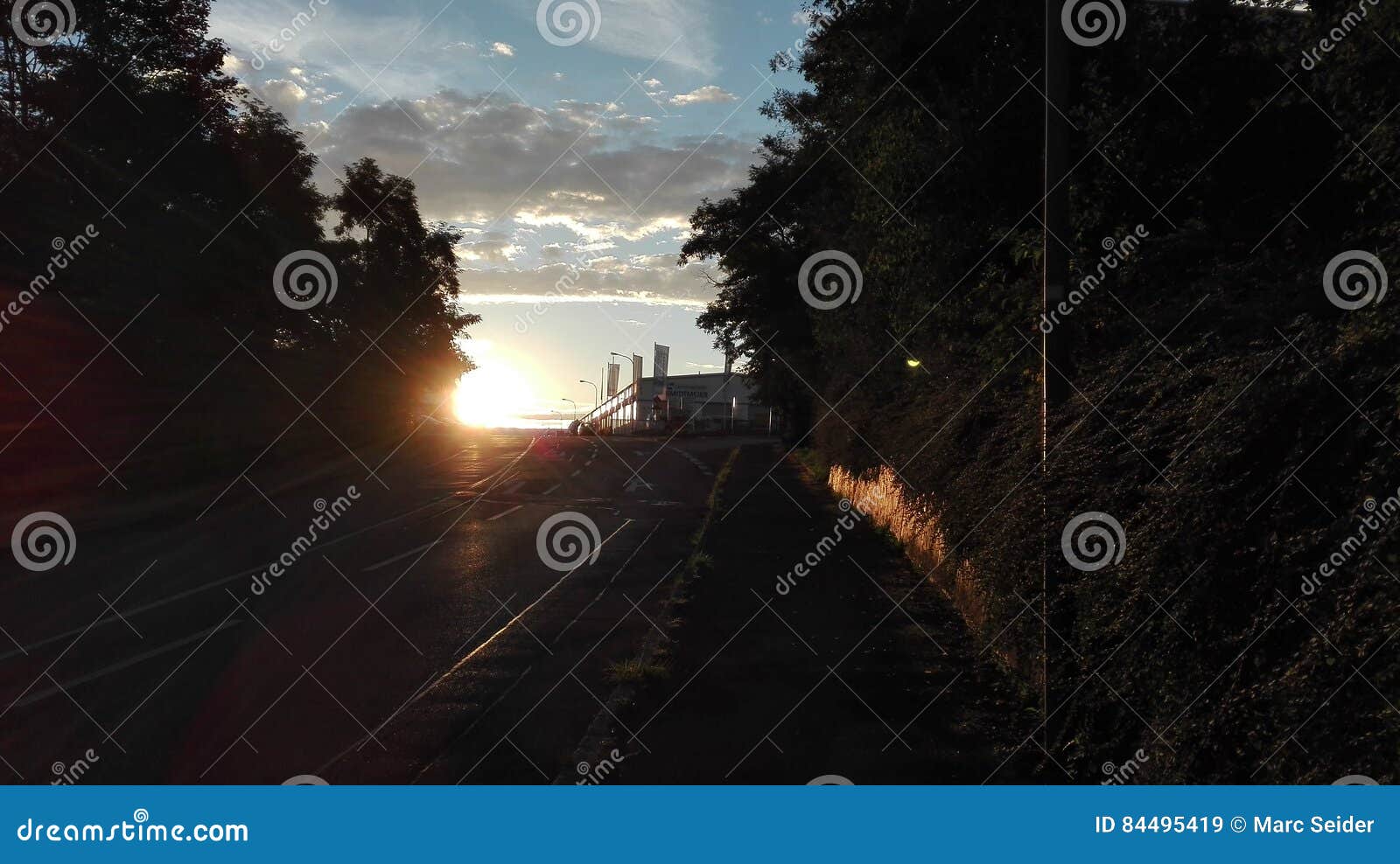 Sunrise in Germany editorial stock image. Image of street - 84495419