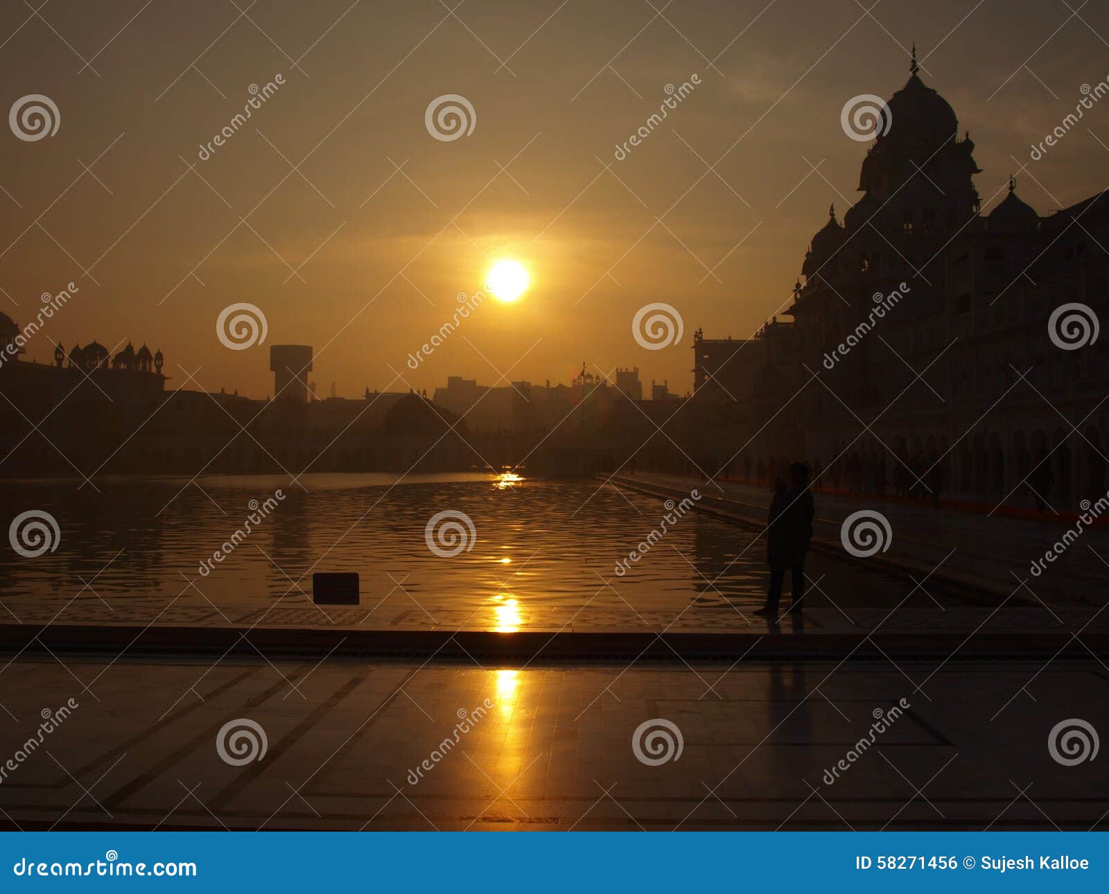 Sunrise at the Golden Temple Stock Photo - Image of golden, sunrise ...