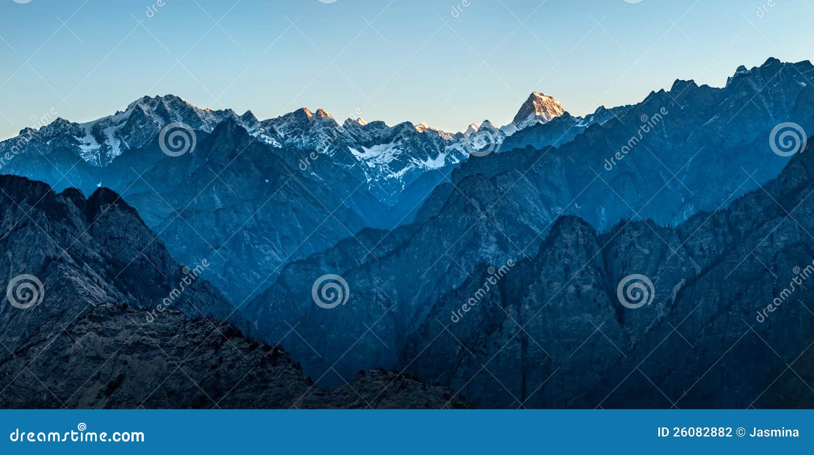 Sunrise in the Himalayas stock photo. Image of nature - 26082882