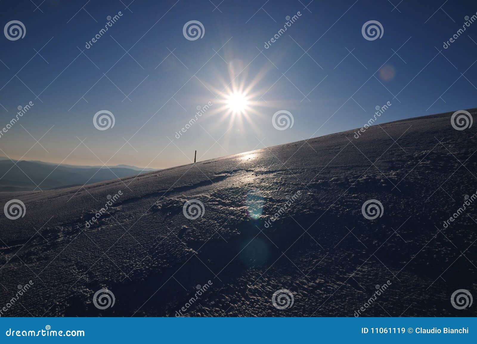 Sunrise in the ice stock image. Image of winter, reflection - 11061119