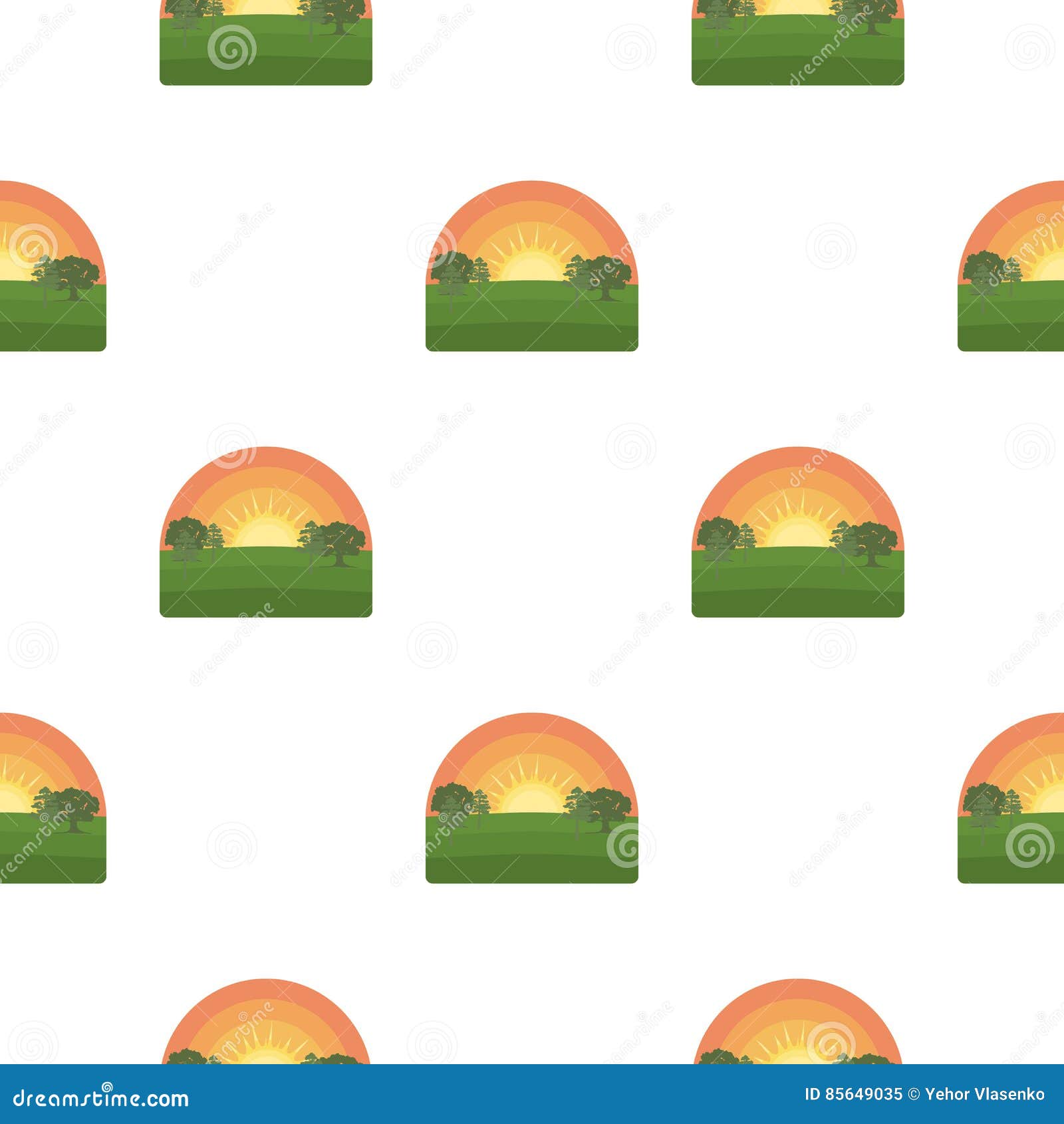 Sunrise Icon in Cartoon Style on White Background. Weather Pattern ...