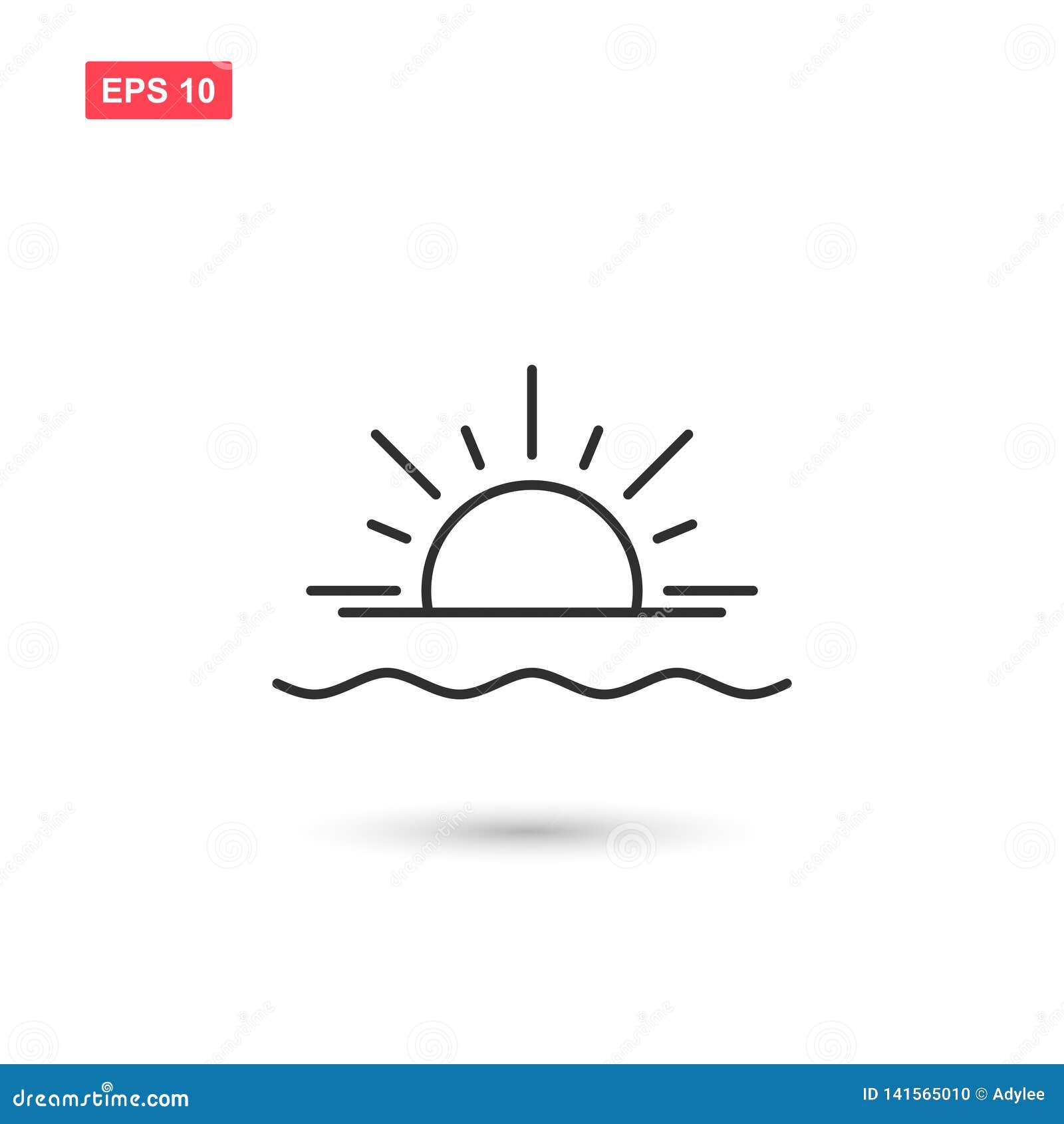 Sunrise Icon Vector Isolated 2 Stock Vector - Illustration of climate ...