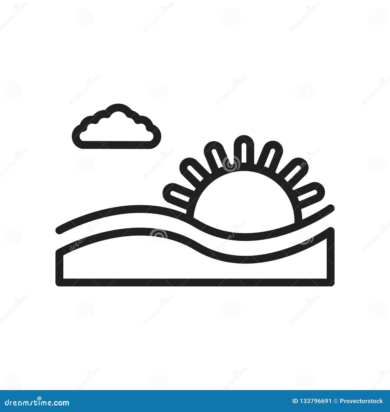 Sunrise Icon Vector Isolated on White Background, Sunrise Sign Stock ...