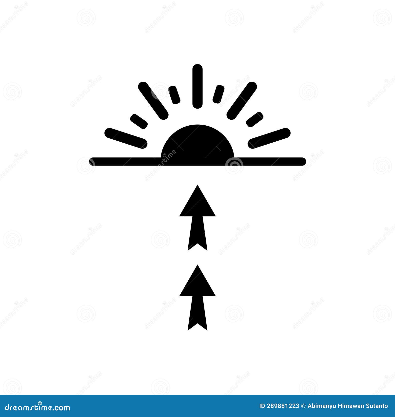 Sunrise icon vector stock vector. Illustration of shape - 289881223
