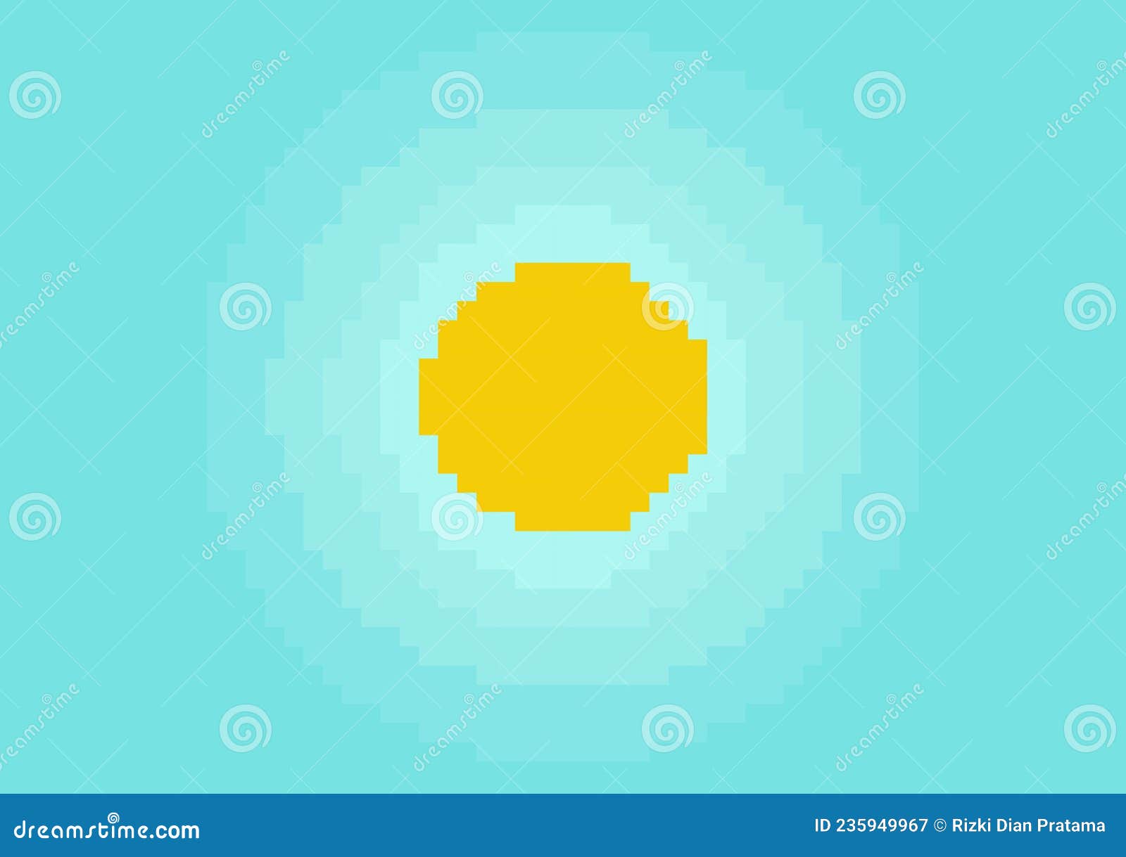 Sunrise Illustration in Pixel Style 2 Stock Vector - Illustration of ...
