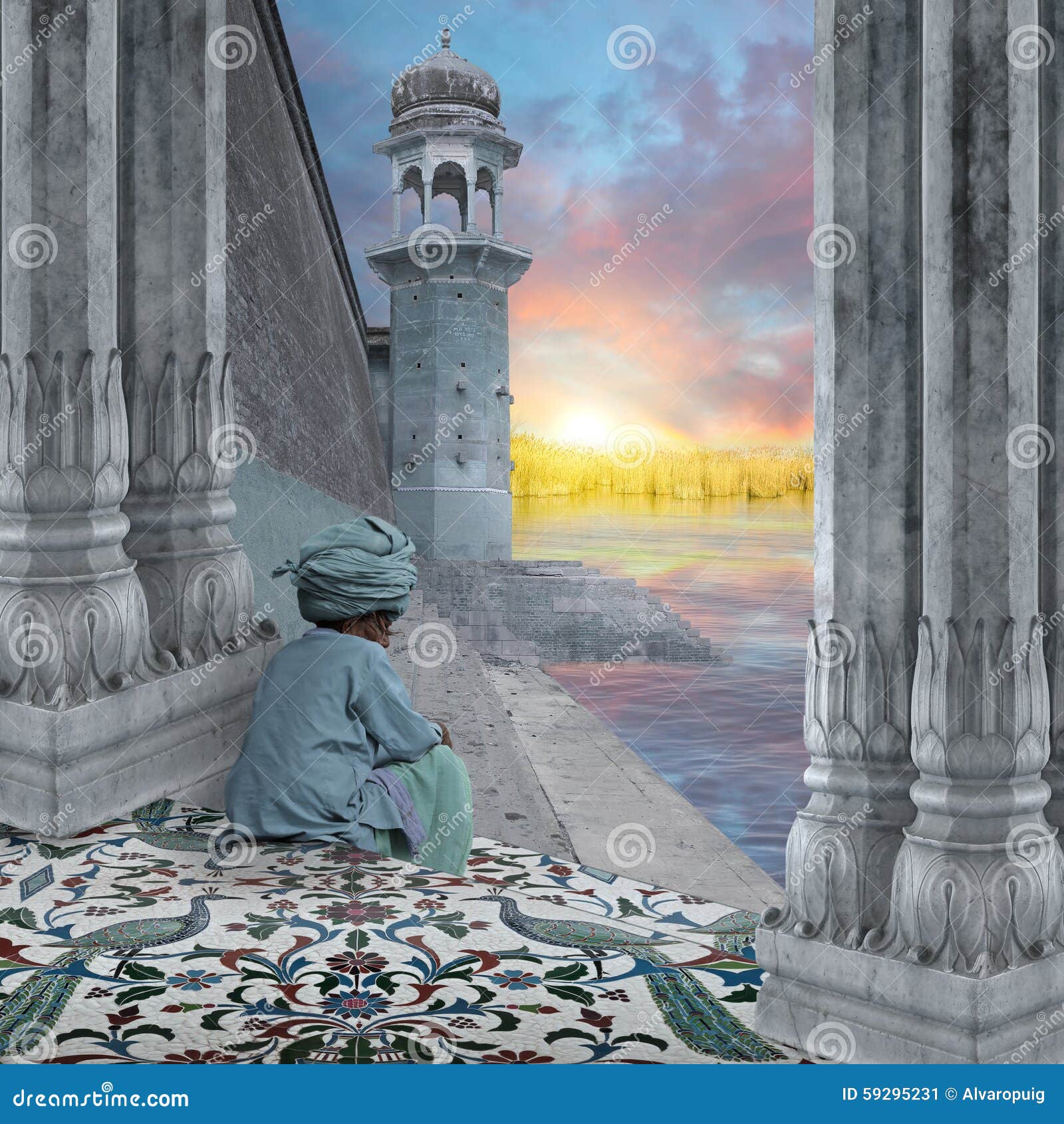 Sunrise in India. editorial photo. Image of indian, ganges - 59295231