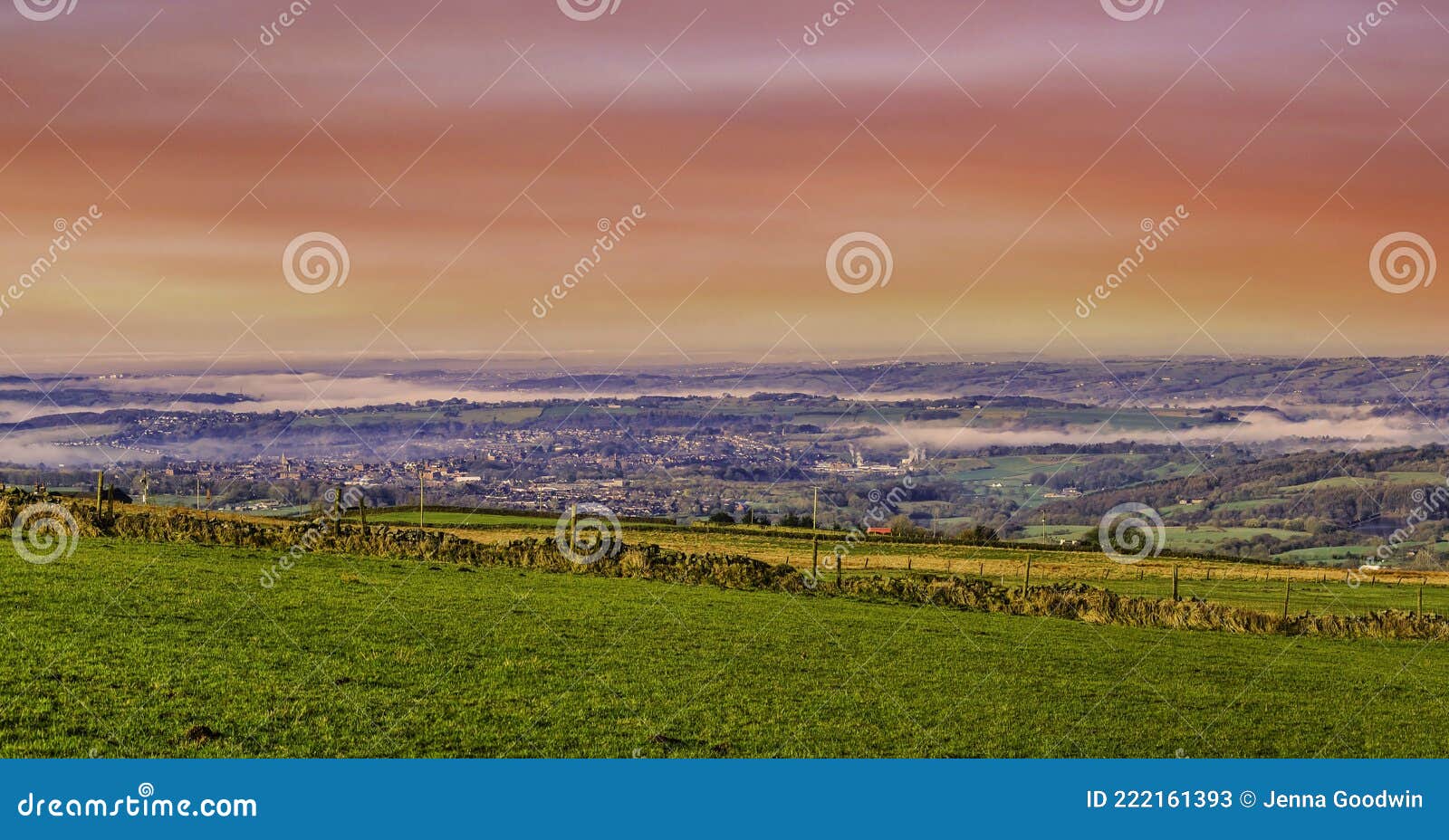Sunrise and Inverted Clouds Stock Image - Image of cloud, grass: 222161393