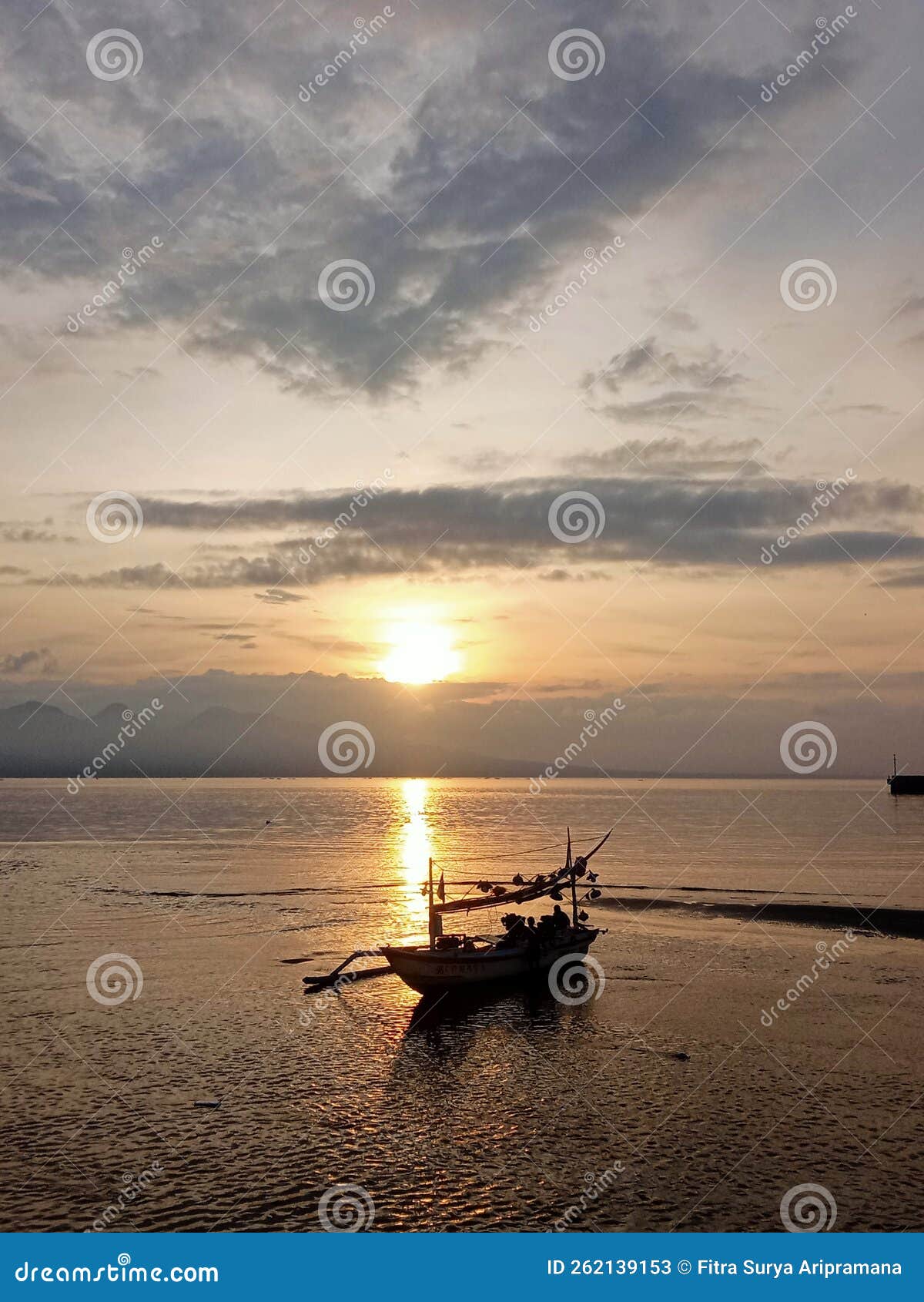 The Sunrise of Java from Bali Strait Editorial Stock Photo - Image of ...