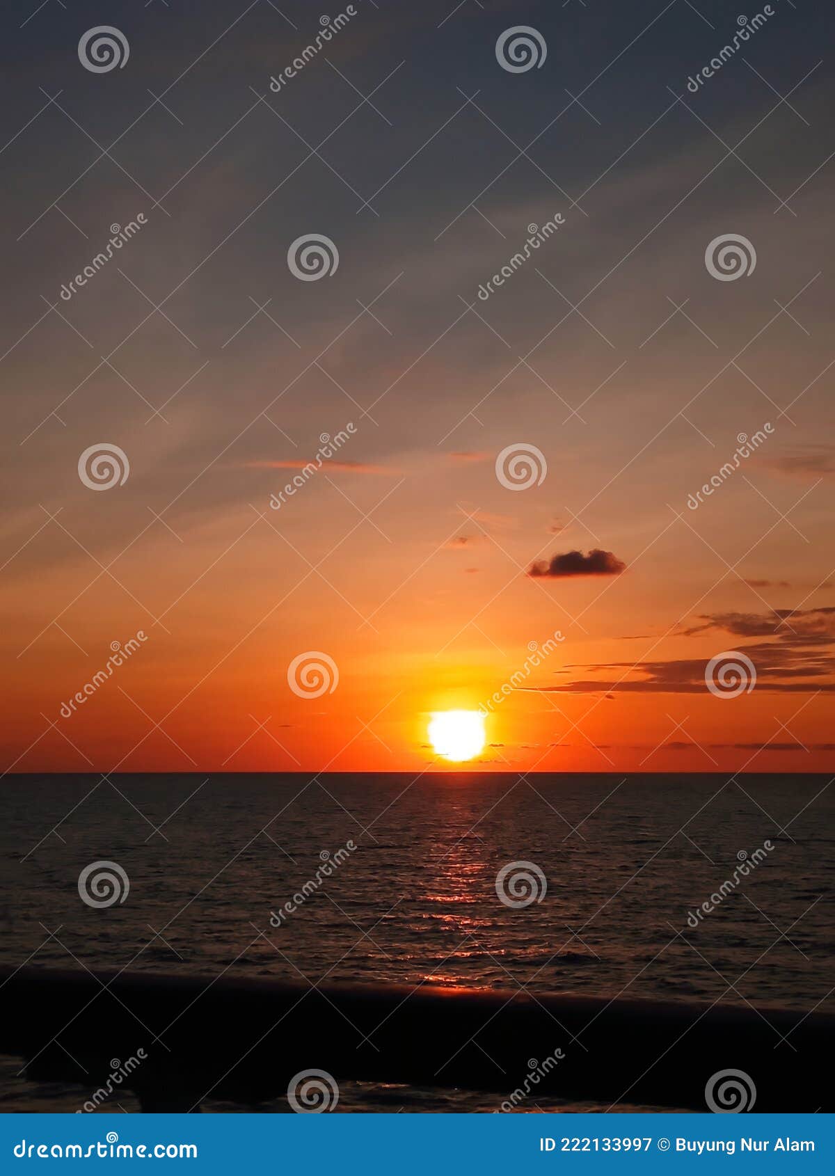 Sunrise of java island. stock image. Image of indonesia - 222133997