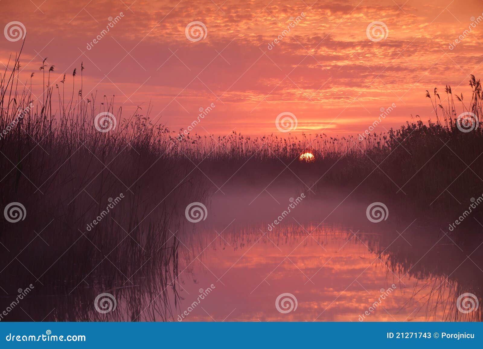 Sunrise lake stock image. Image of reflection, outdoor - 21271743