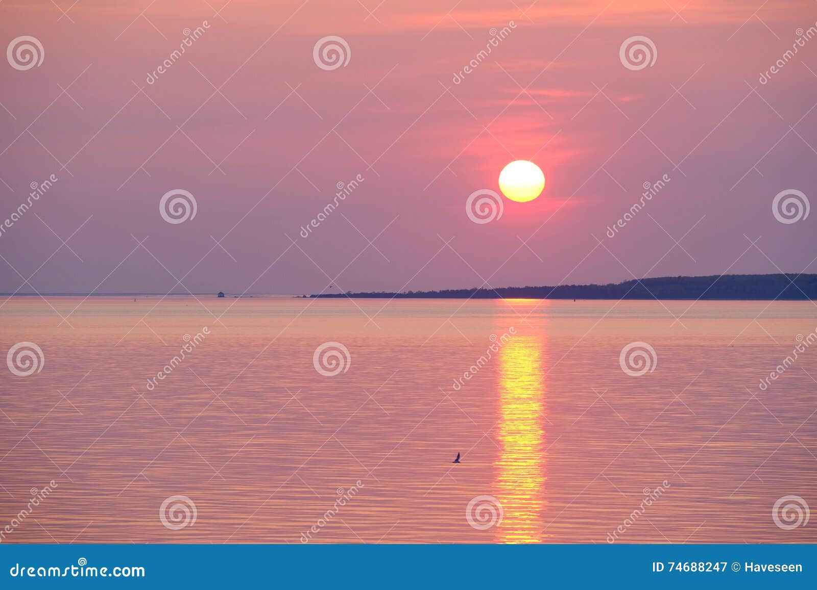 Sunrise at Lake Huron stock image. Image of beautiful - 74688247