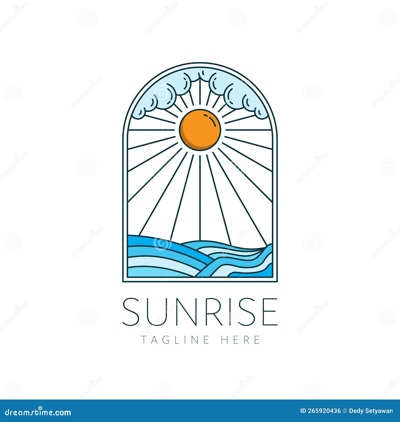 Sunrise logo design stock vector. Illustration of concept - 265920436